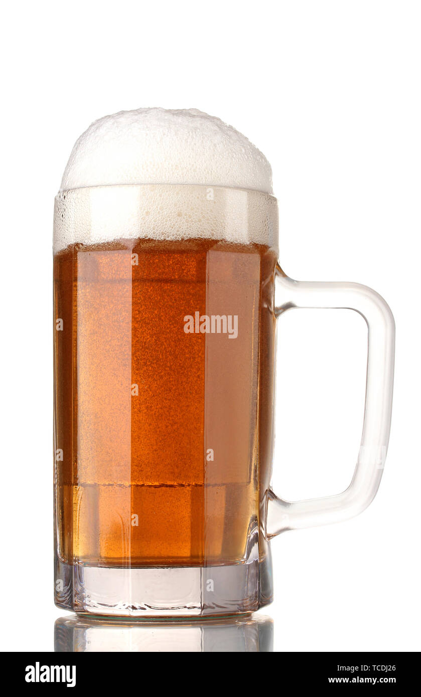beer mug isolated on white Stock Photo - Alamy