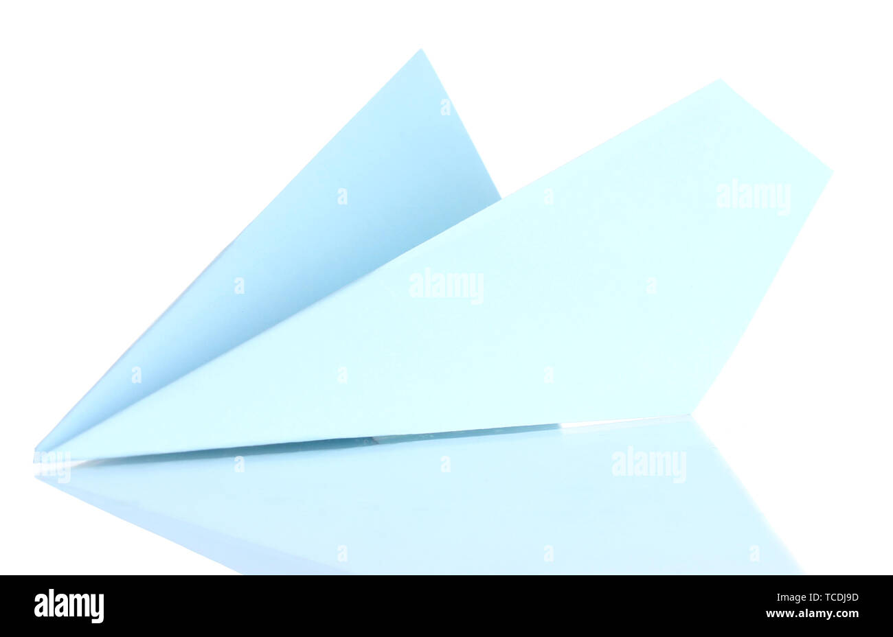 Origami paper airplane isolated on white Stock Photo - Alamy