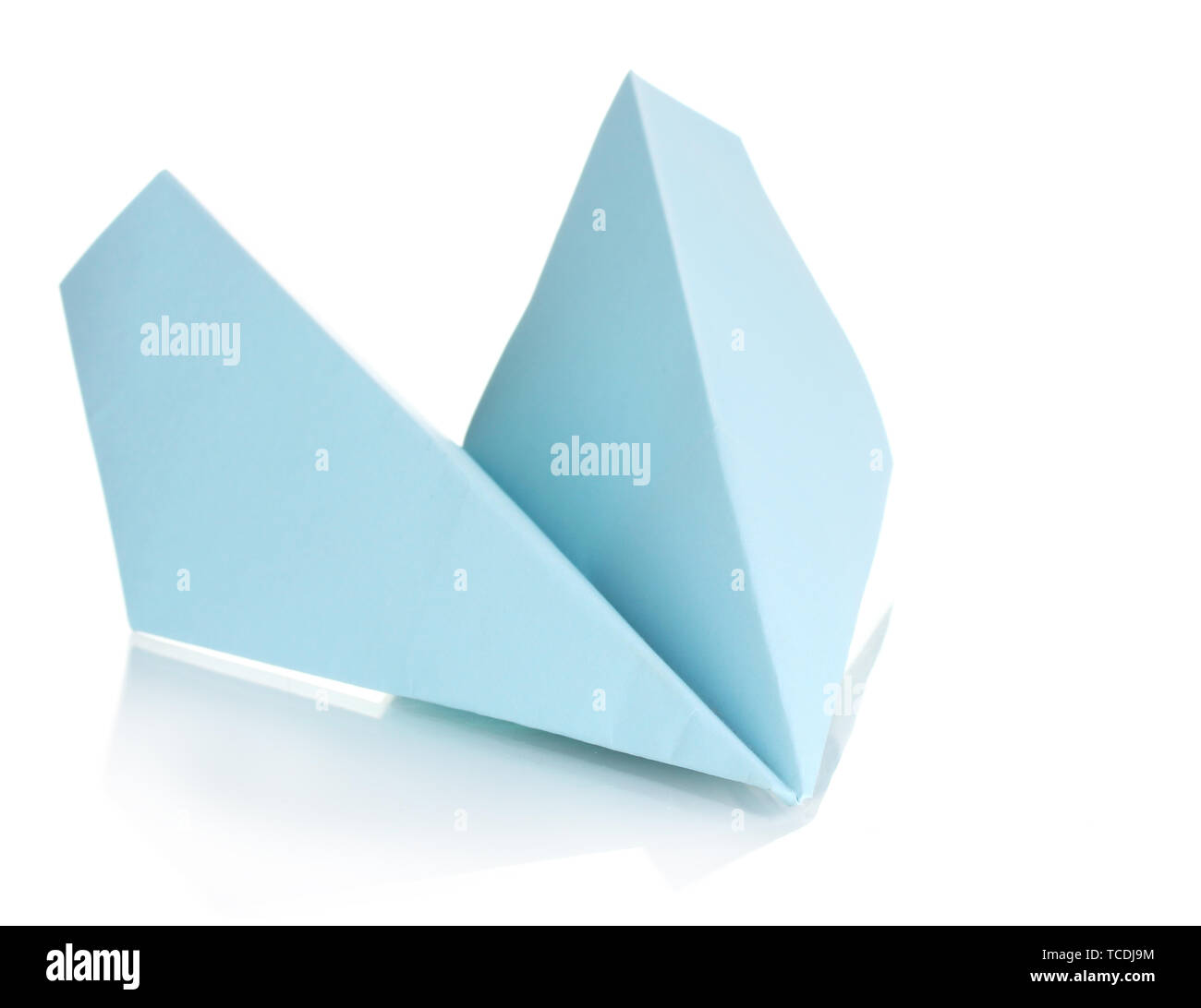 Origami paper airplane isolated on white Stock Photo - Alamy