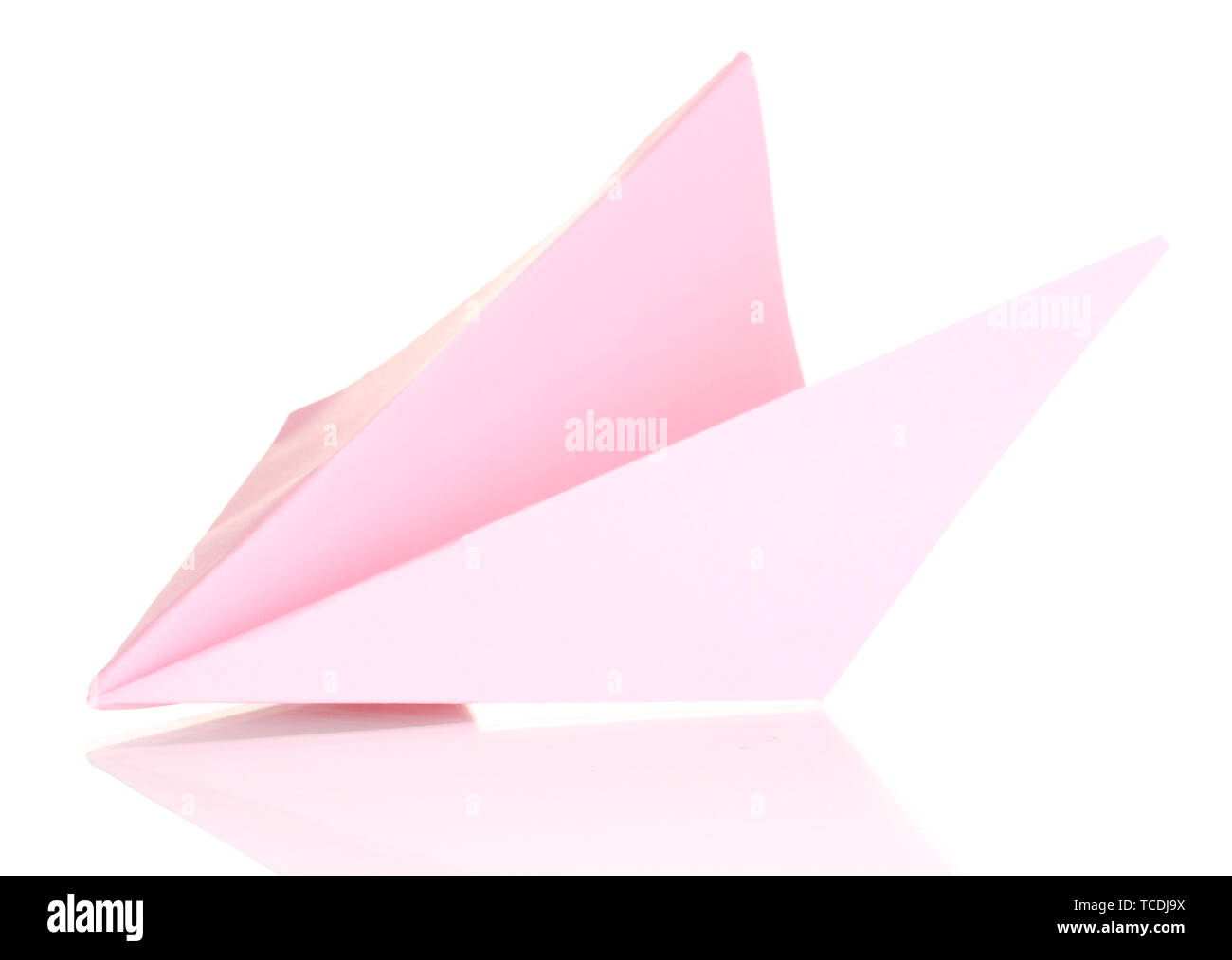 Origami paper airplane isolated on white Stock Photo - Alamy