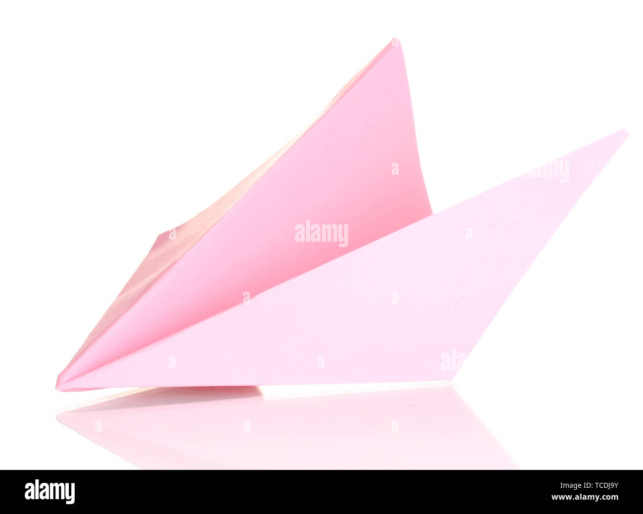 Origami paper airplane isolated on white Stock Photo - Alamy
