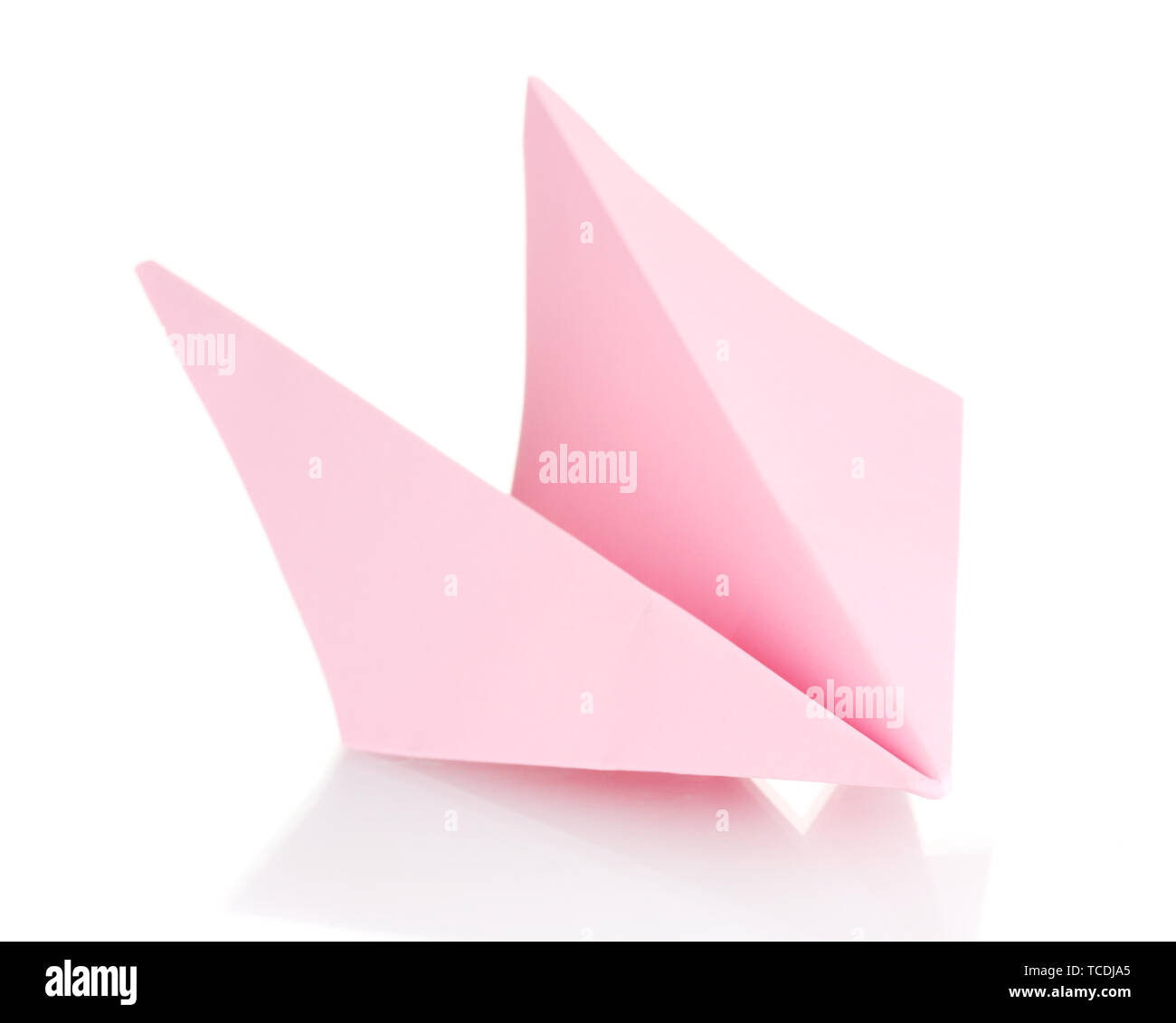 Origami paper airplane isolated on white Stock Photo - Alamy