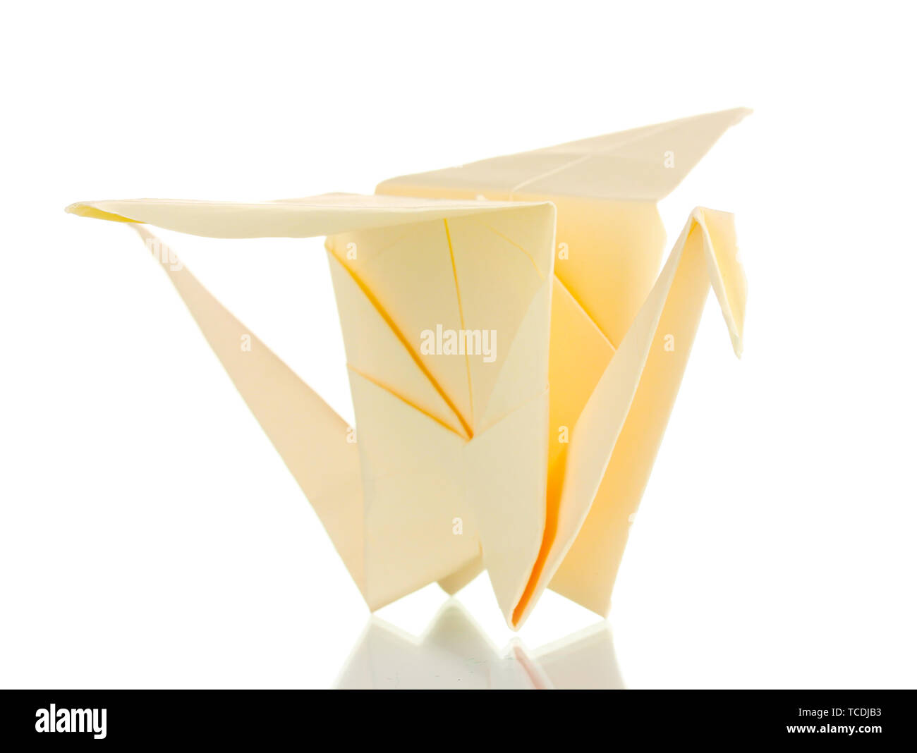 origami paper crane isolated on white Stock Photo - Alamy