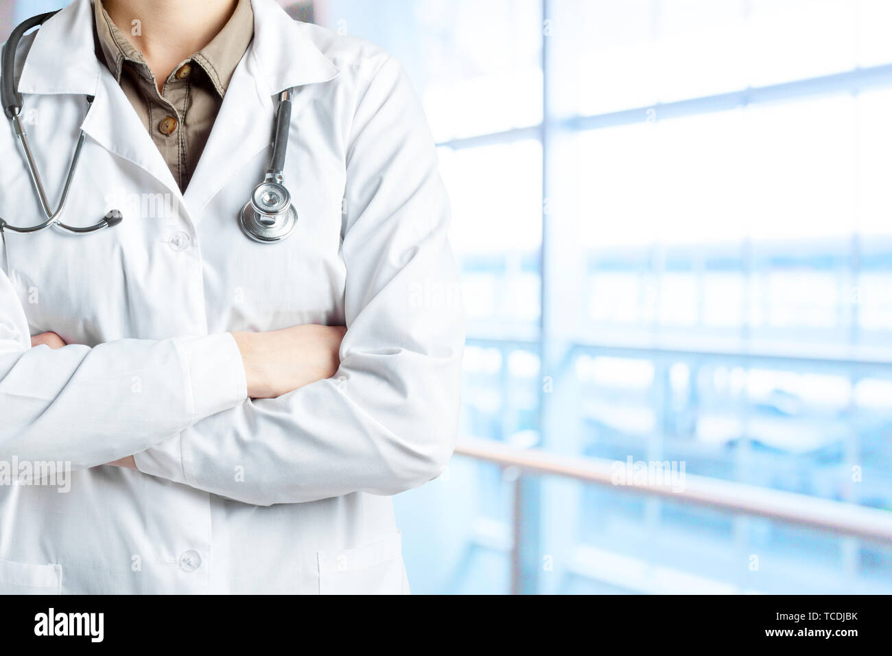 Medical blue background doctor with a stethoscope Stock Photo - Alamy
