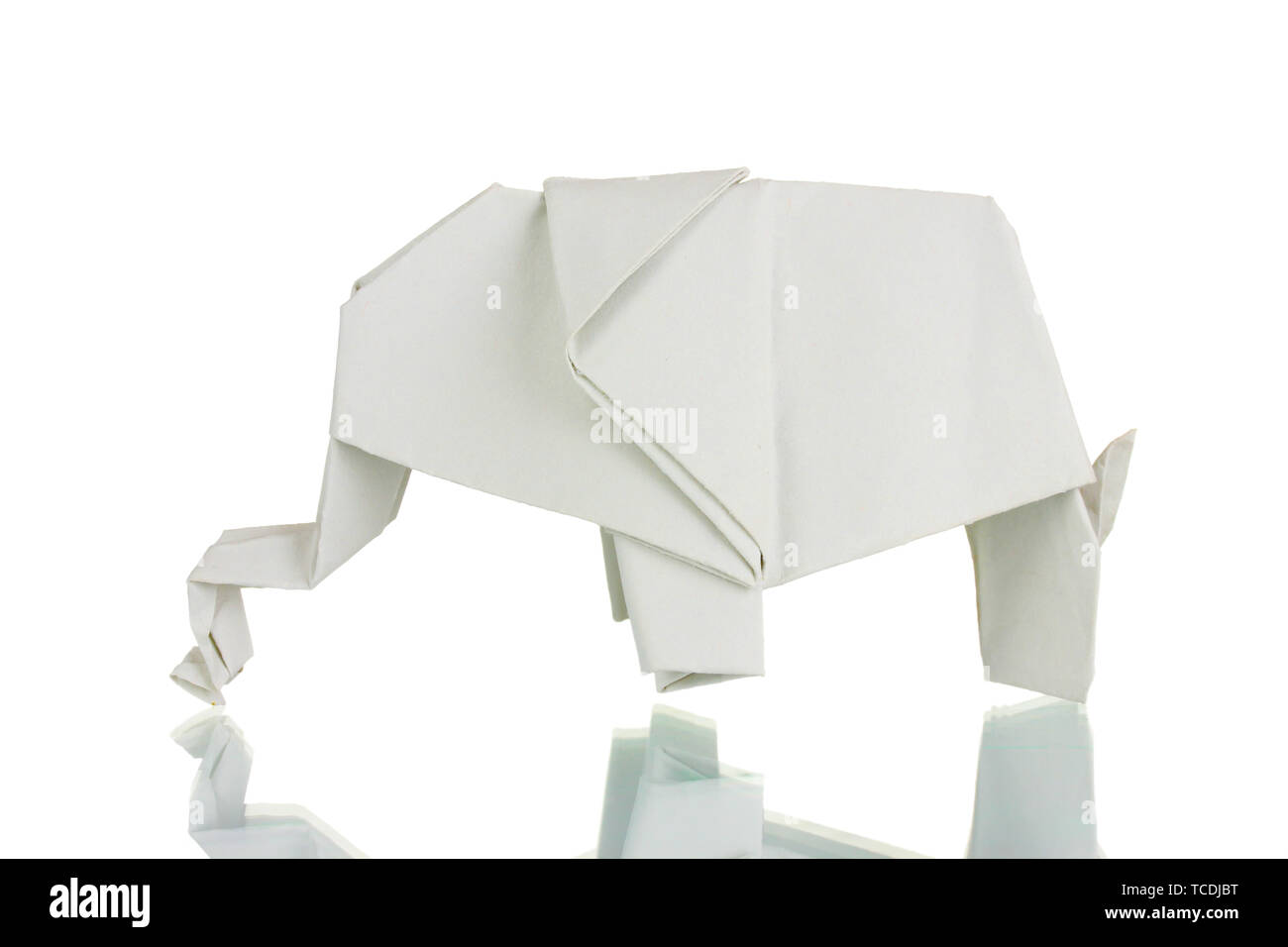origami paper elephant isolated on white Stock Photo - Alamy