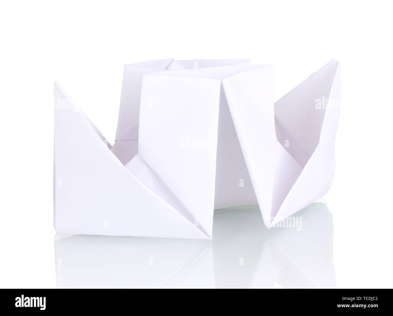 origami paper steamer isolated on white Stock Photo - Alamy