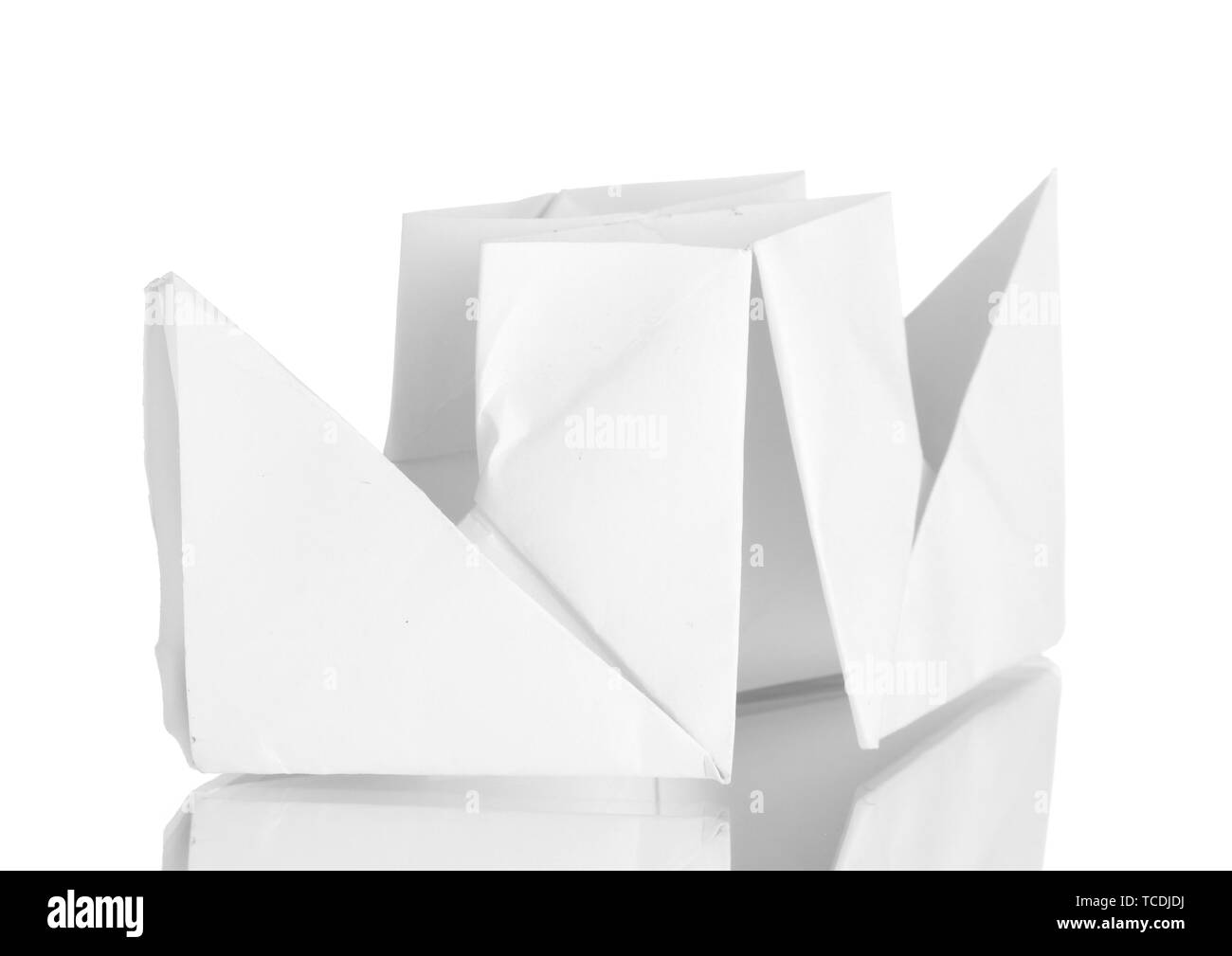 origami paper steamer isolated on white Stock Photo - Alamy