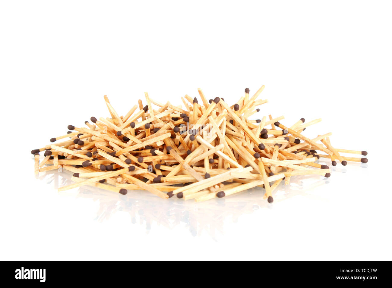 pile of matches isolated on white Stock Photo - Alamy
