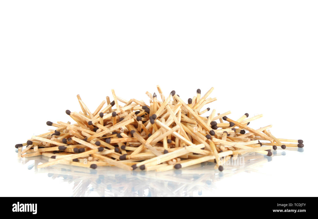 pile of matches isolated on white Stock Photo - Alamy