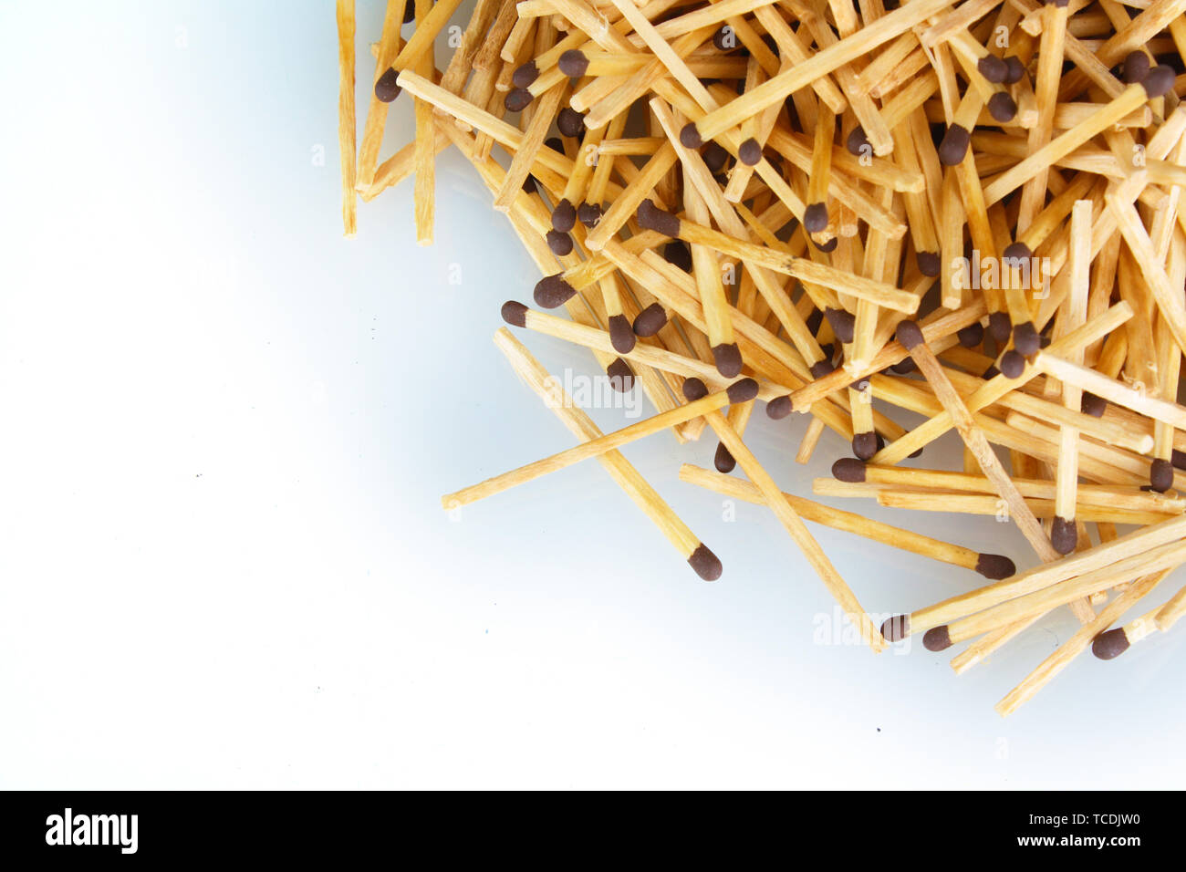 pile of matches isolated on white Stock Photo - Alamy