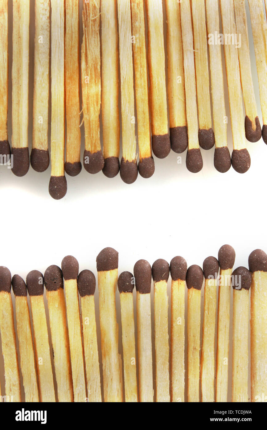 frame of matches isolated on white Stock Photo - Alamy