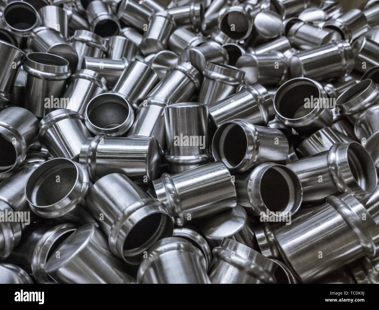 Shiny steel parts background Stock Photo - Alamy