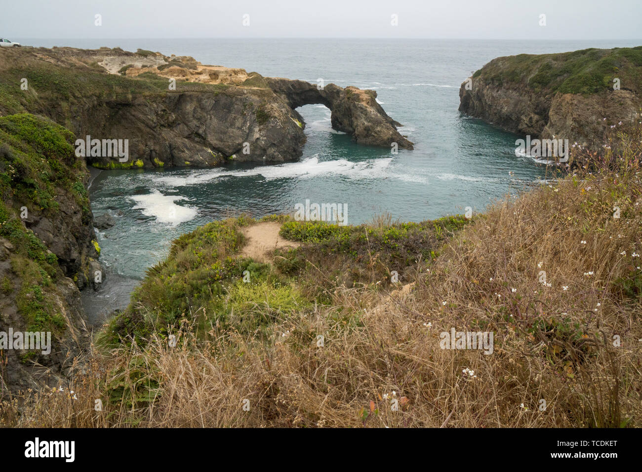 Ocean bay landscape with cliffs and islands Stock Photo - Alamy