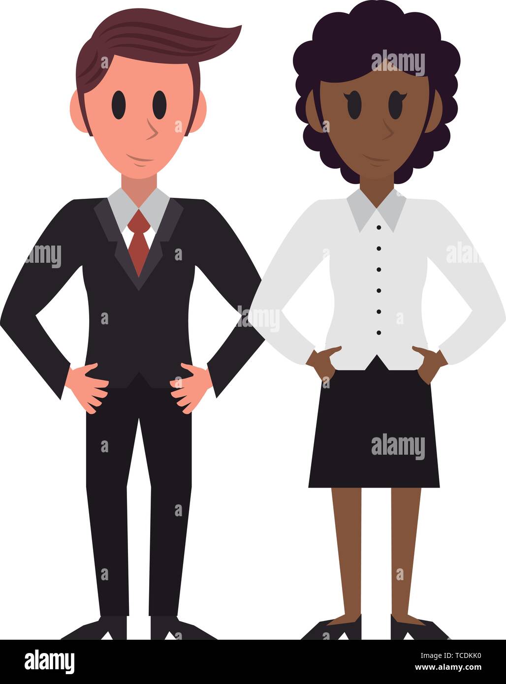 Happy modern couple businessman Stock Vector Images - Alamy