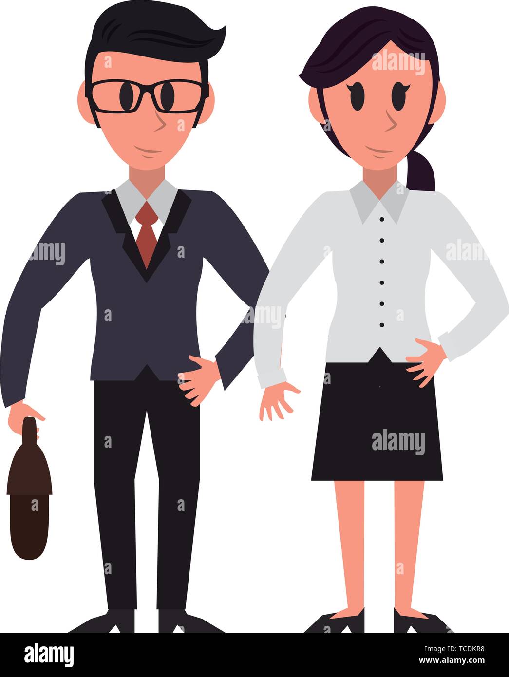 Confident businesswoman smart phone Stock Vector Images - Alamy