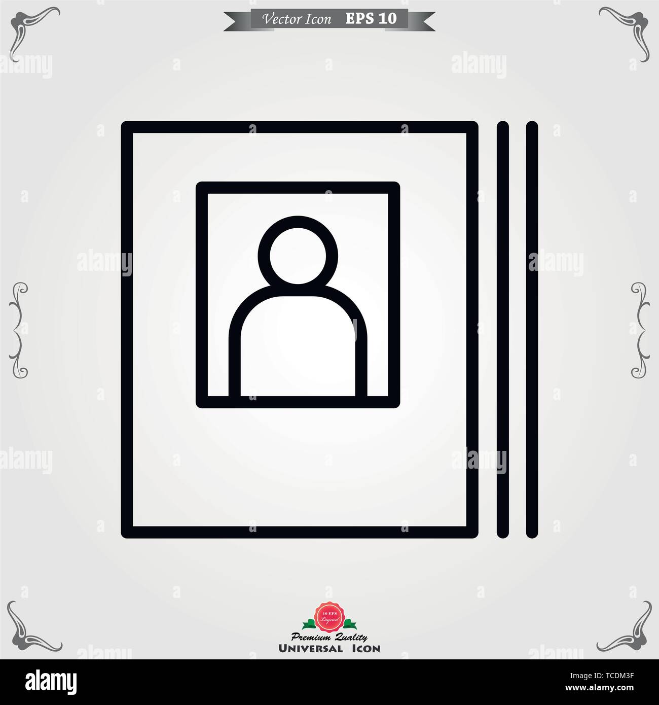 Photo album vector icon on white background illustration Stock Vector ...