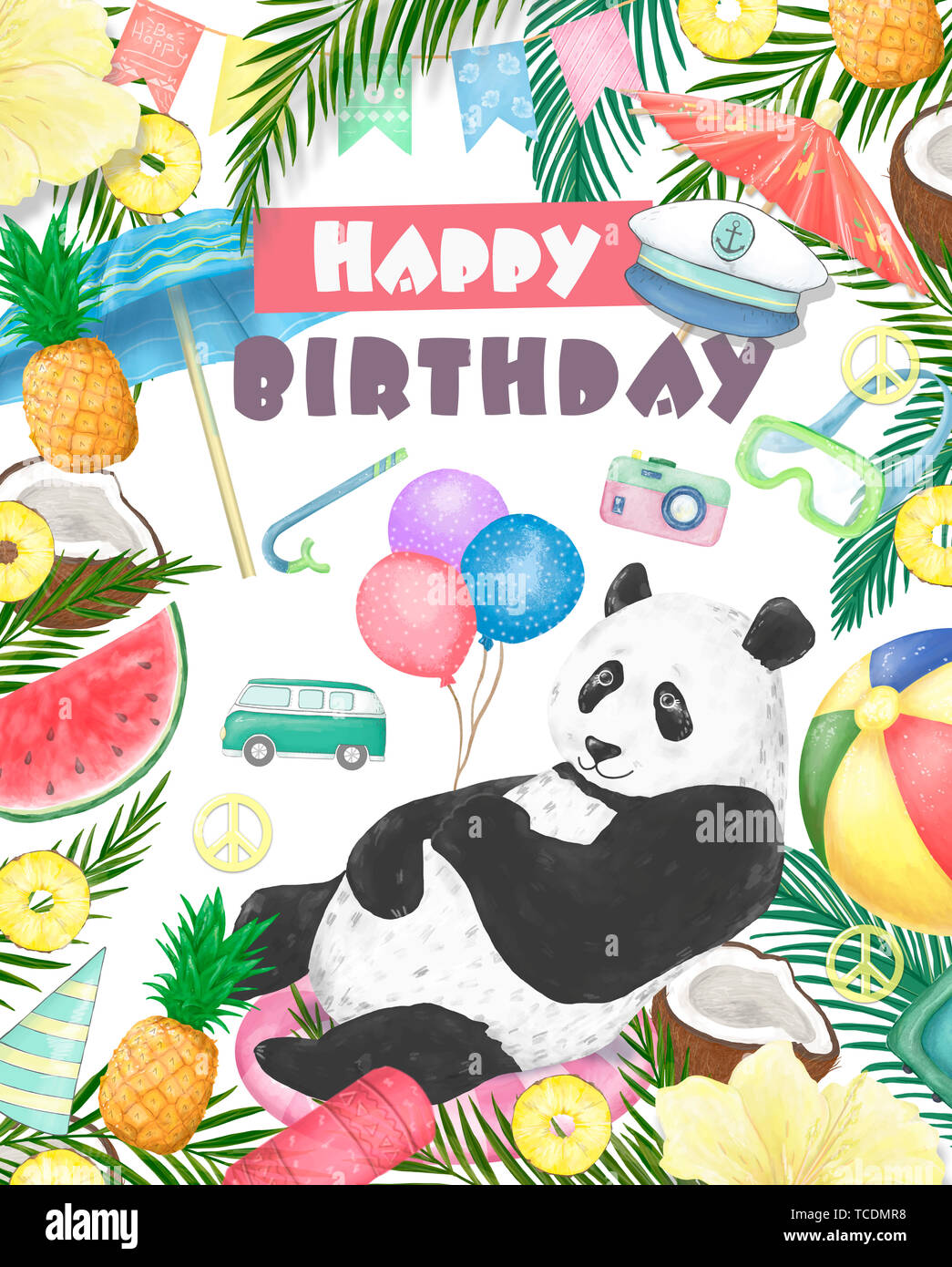 Panda Happy Birthday Card