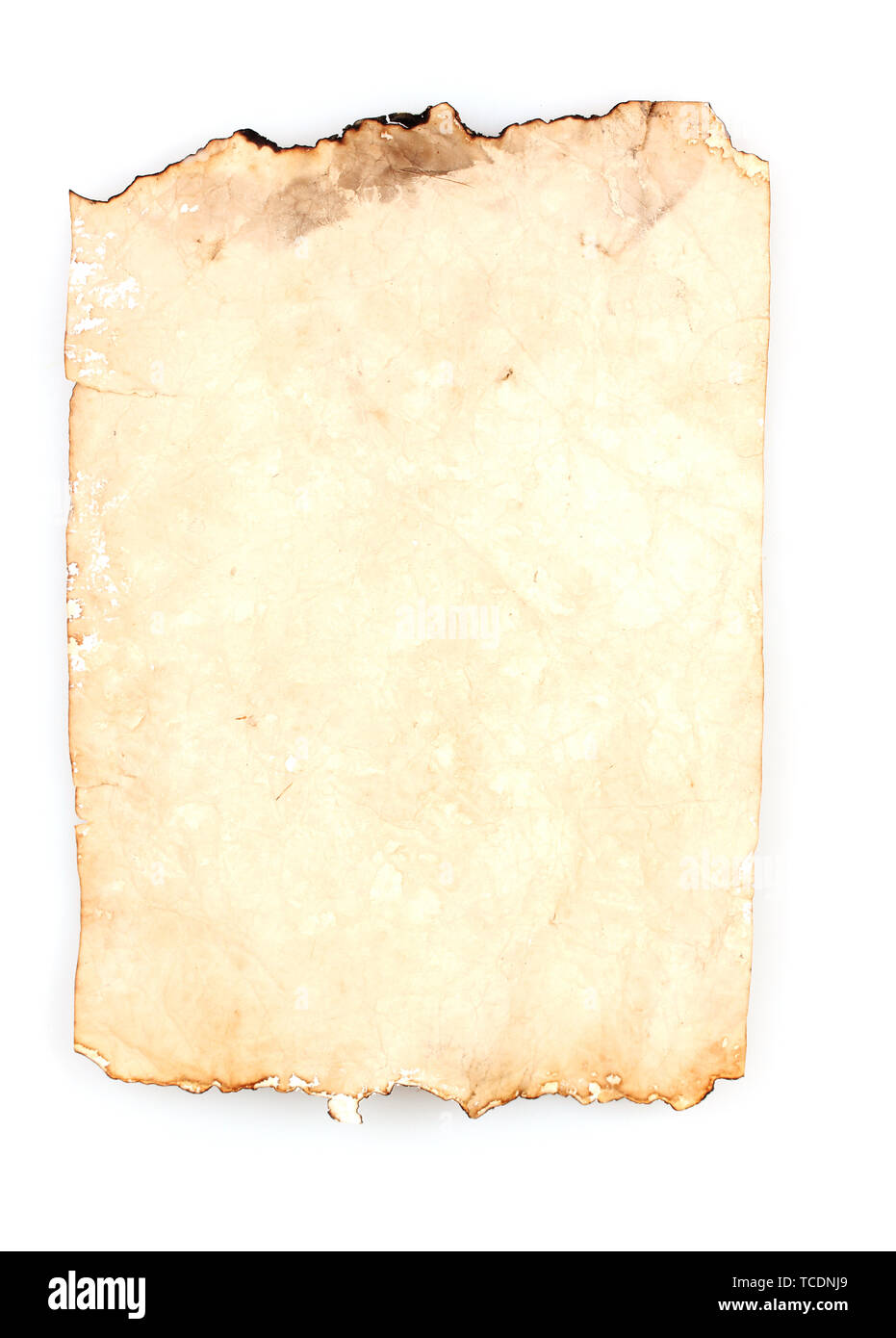 old paper isolated on white Stock Photo - Alamy
