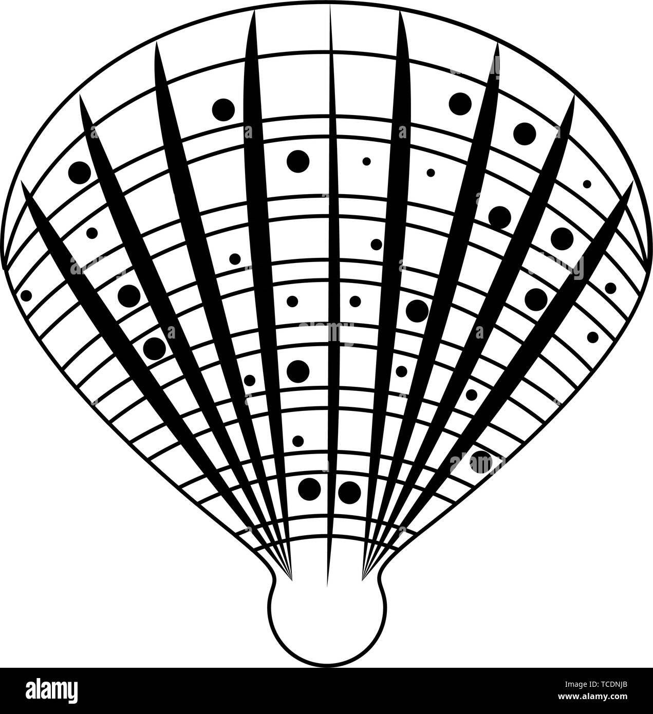 sea shells icon cartoon isolated in black and white Stock Vector Image ...