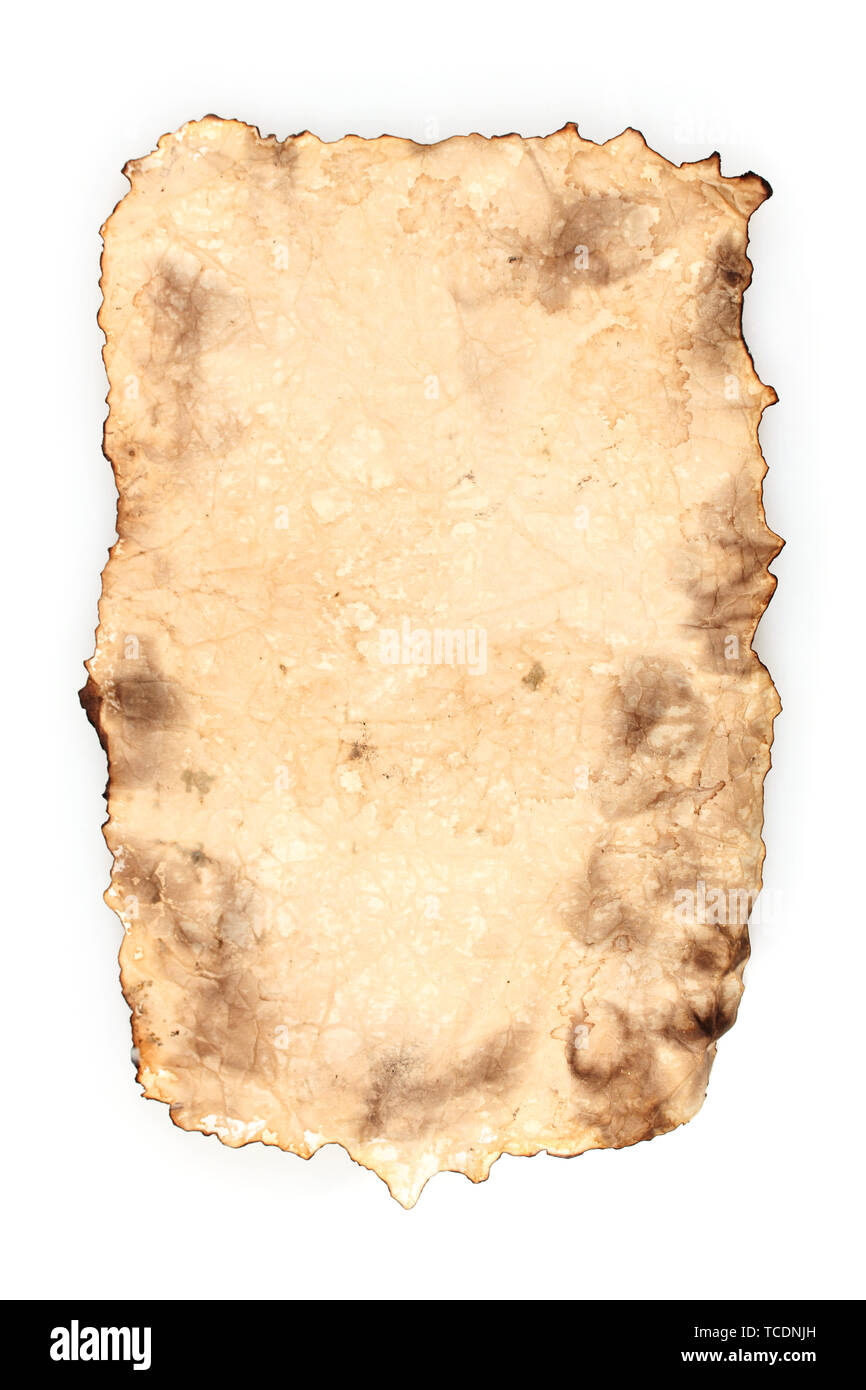 old paper isolated on white Stock Photo - Alamy