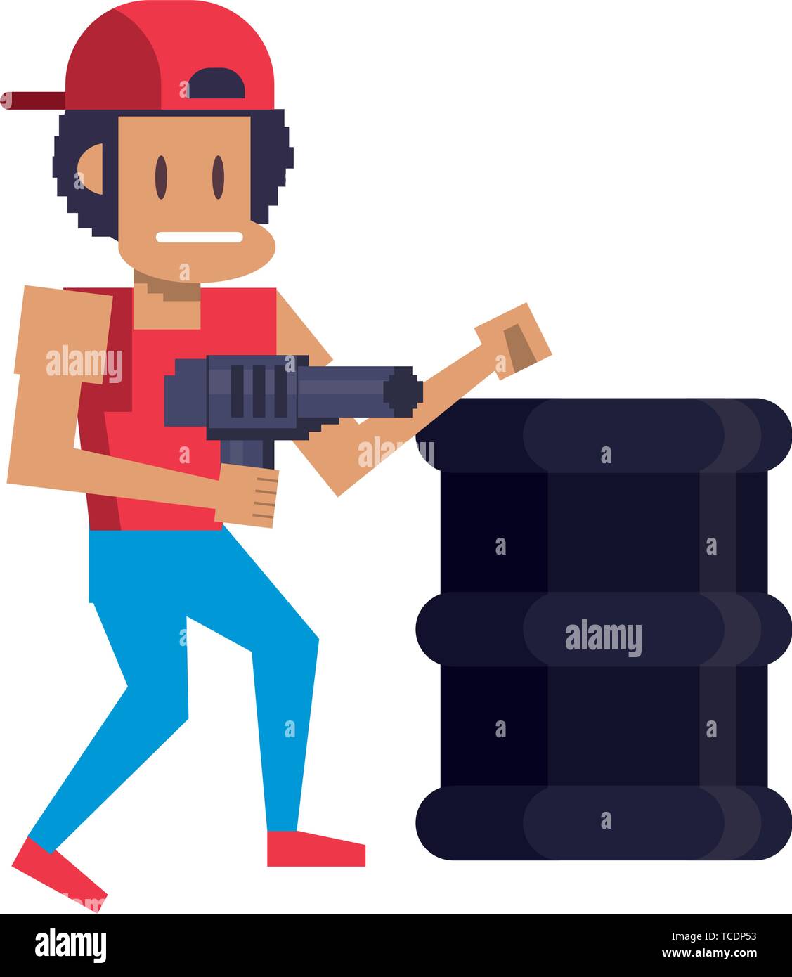 Retro videogame pixelated cartoons isolated Stock Vector Image & Art ...