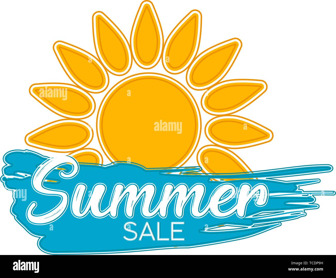 Sumer sale label with a sun and text - Vector Stock Vector Image & Art ...