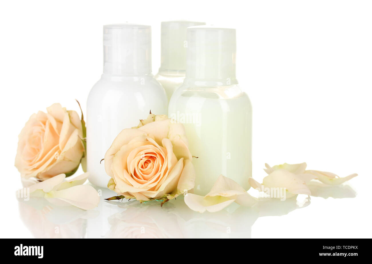 Hotel amenities kit on white background Stock Photo - Alamy