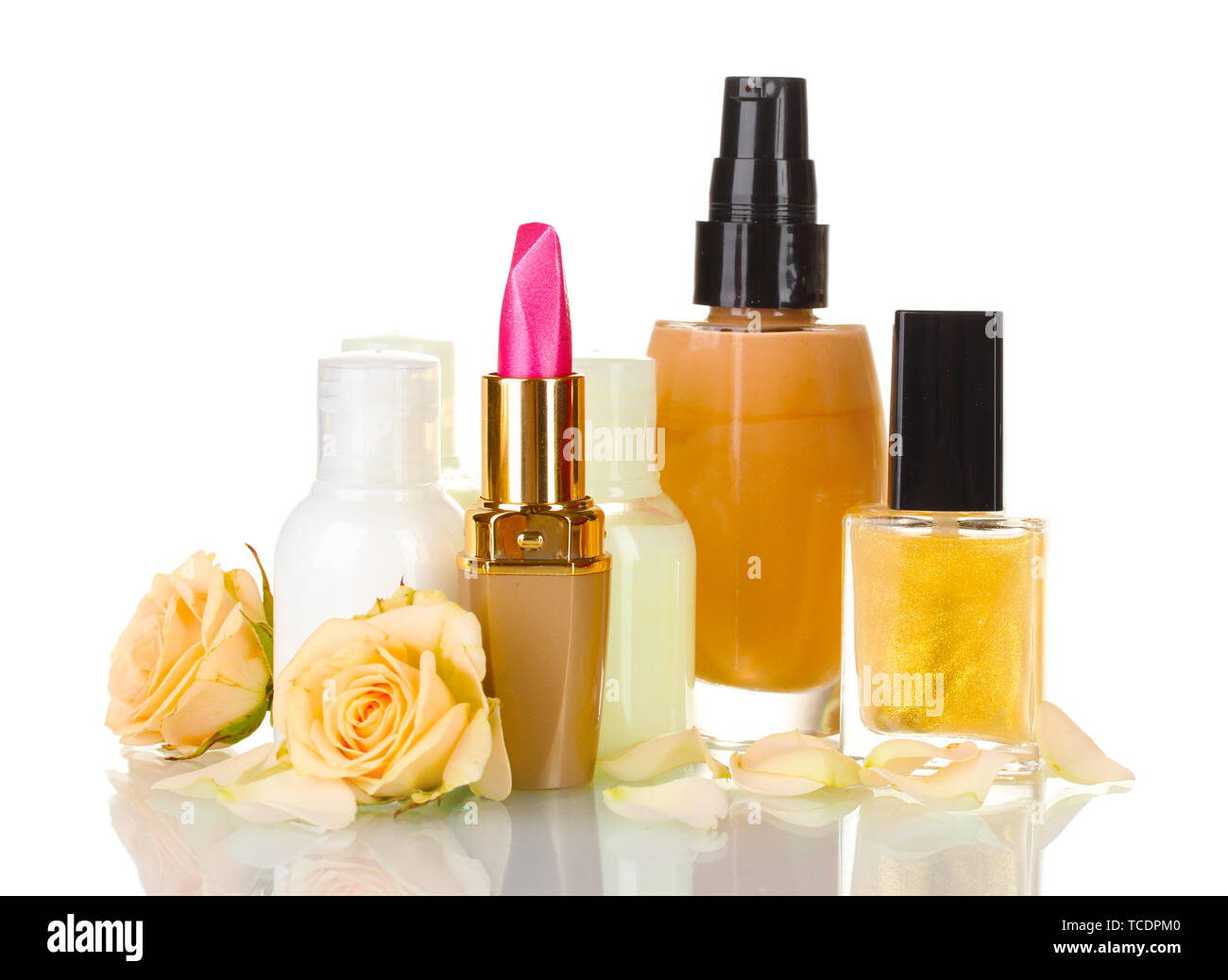 Cosmetics and Hotel amenities kit on white background Stock Photo - Alamy