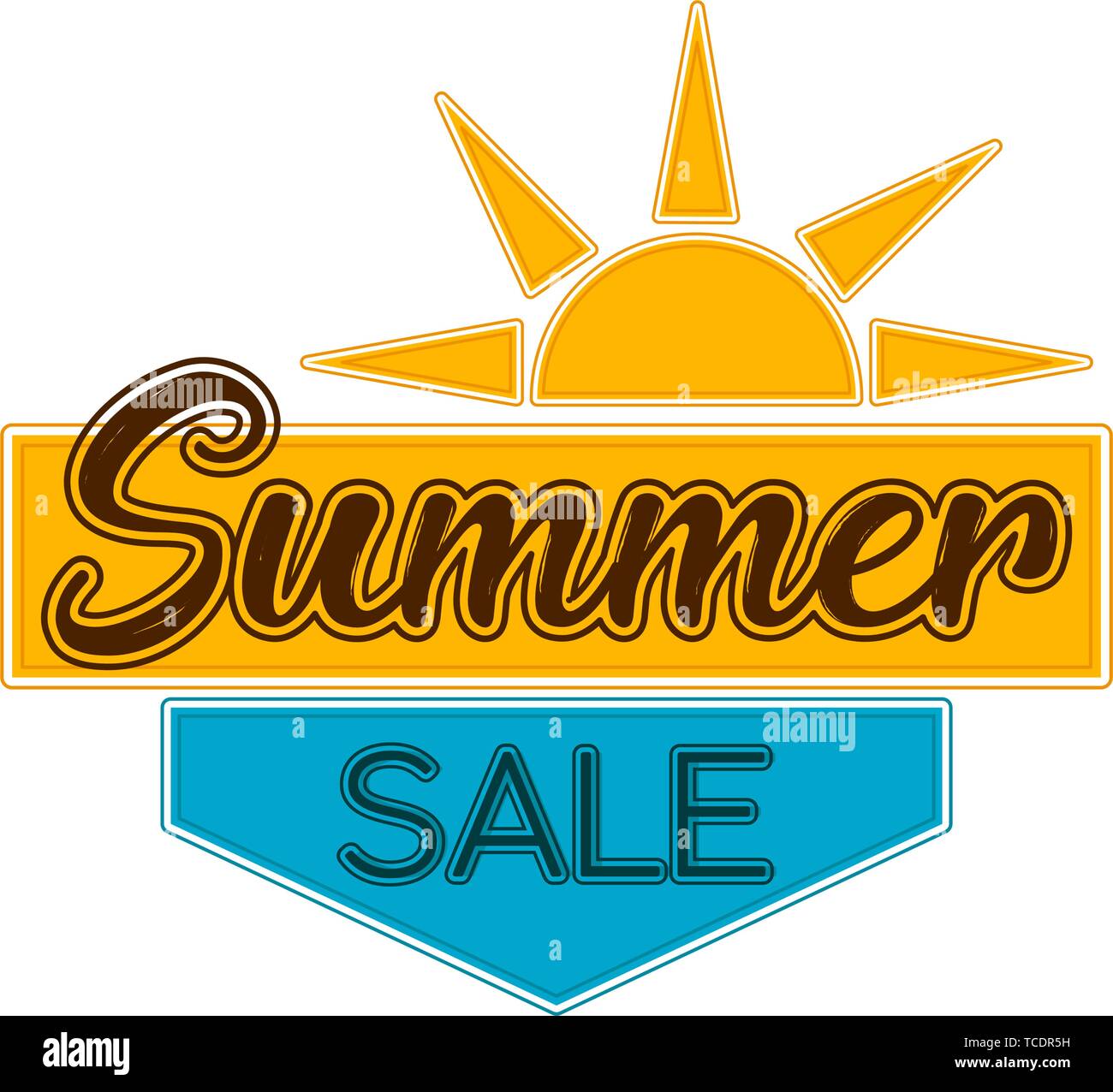 Sumer sale label with a sun and text - Vector Stock Vector Image & Art ...