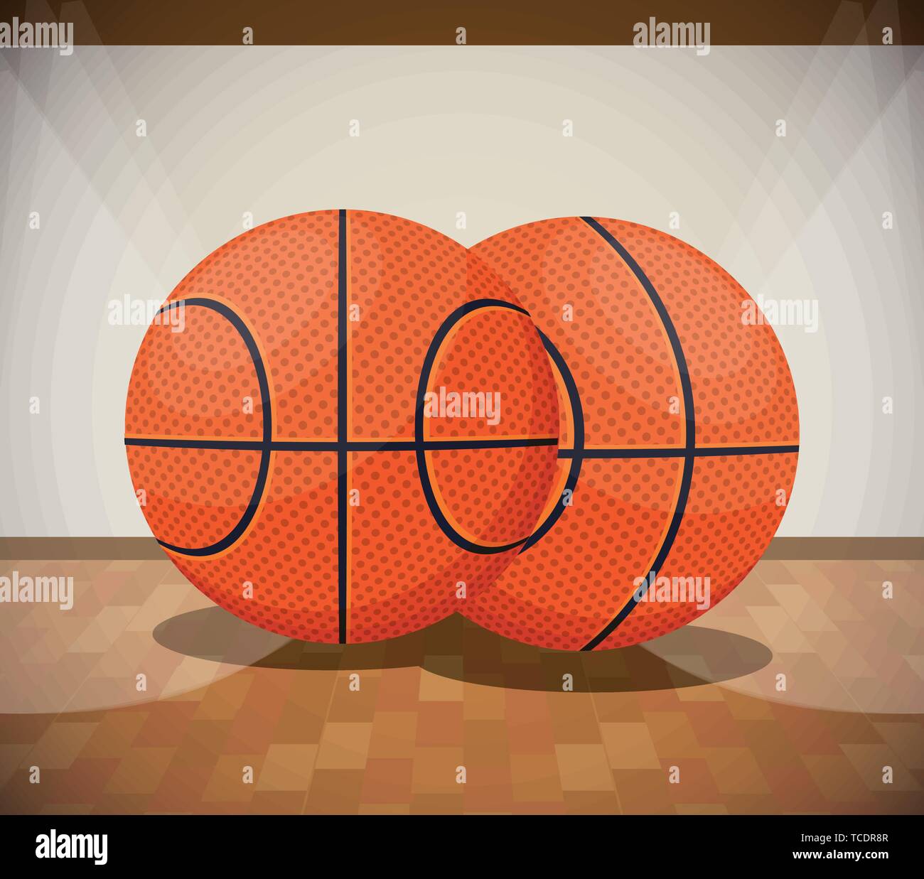 Basketball sport game scenery cartoon Stock Vector Image & Art - Alamy