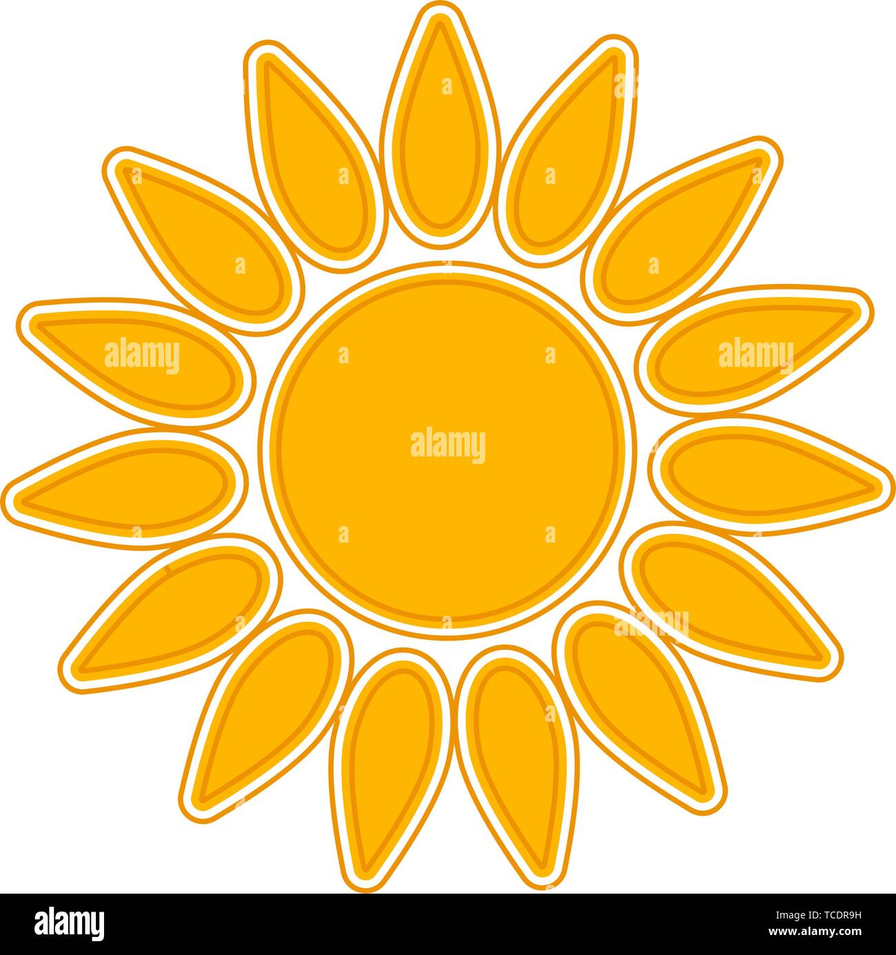 Abstract sun icon on a white background - Vector Stock Vector Image ...