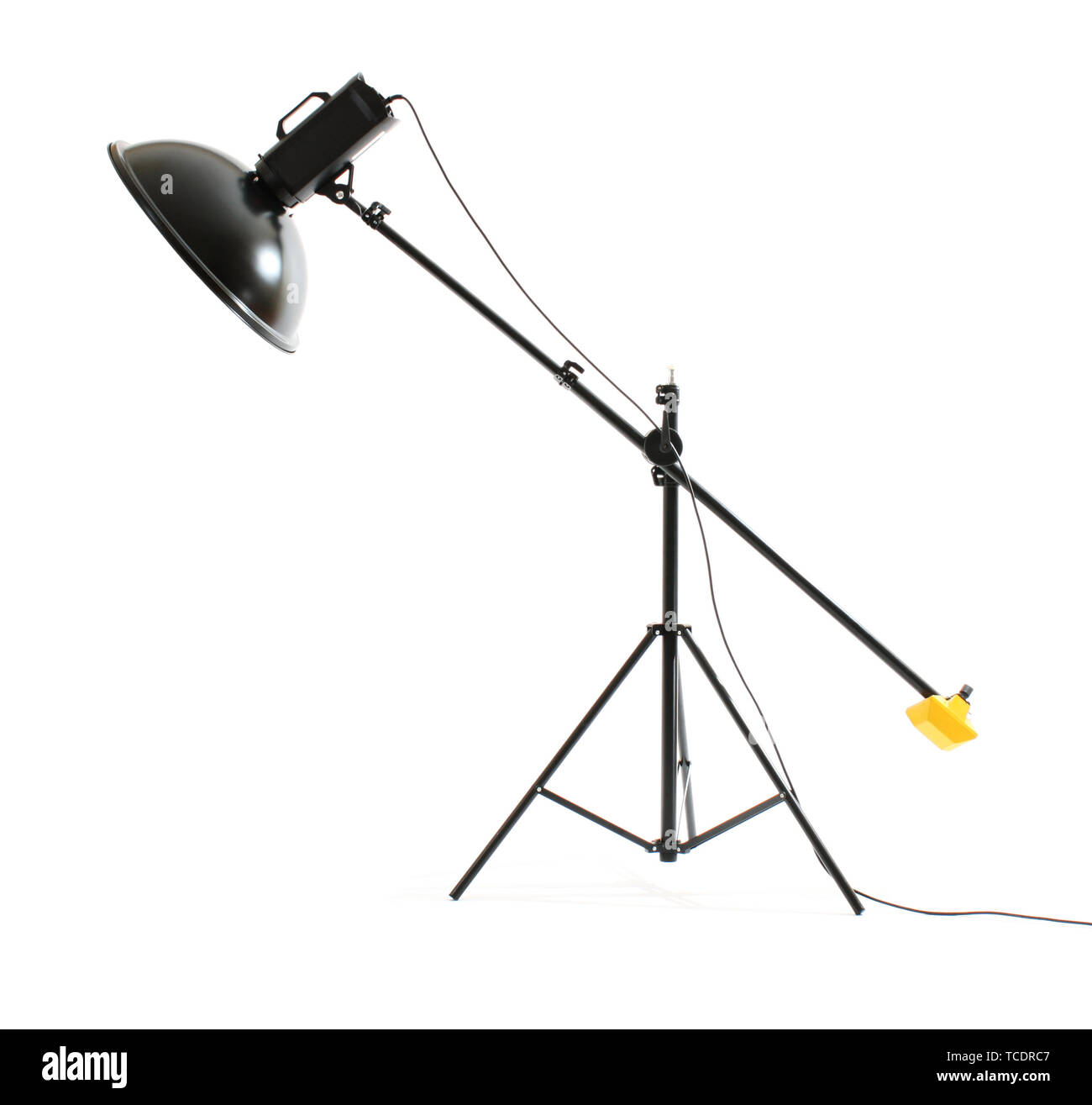 Studio flash with beauty dish on white background Stock Photo - Alamy