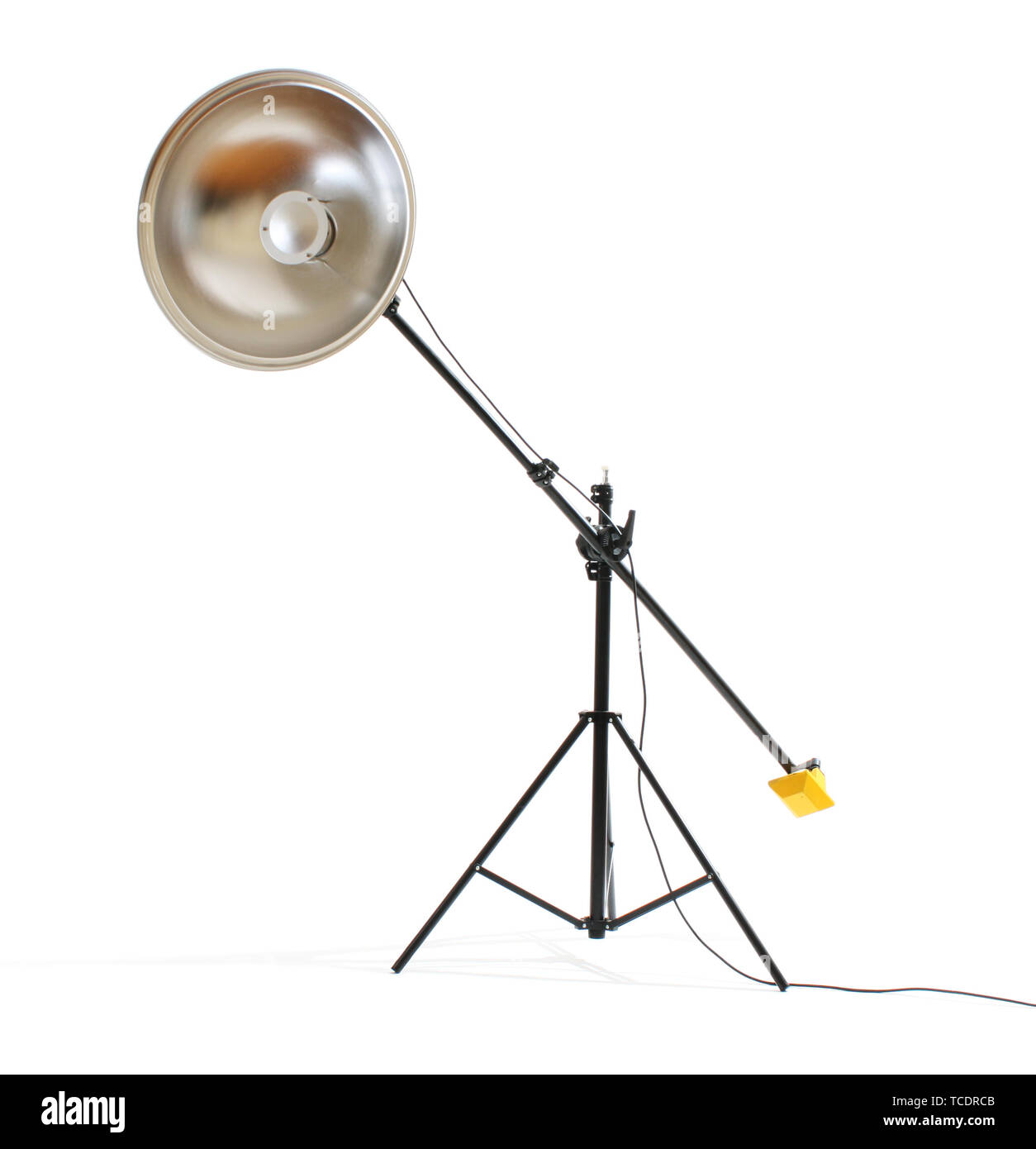 Studio flash with beauty dish on white background Stock Photo - Alamy