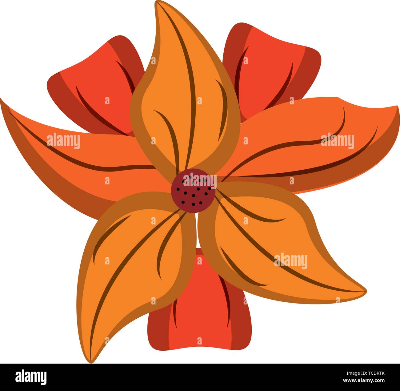 Beautiful flower nature cartoon isolated Stock Vector Image & Art - Alamy