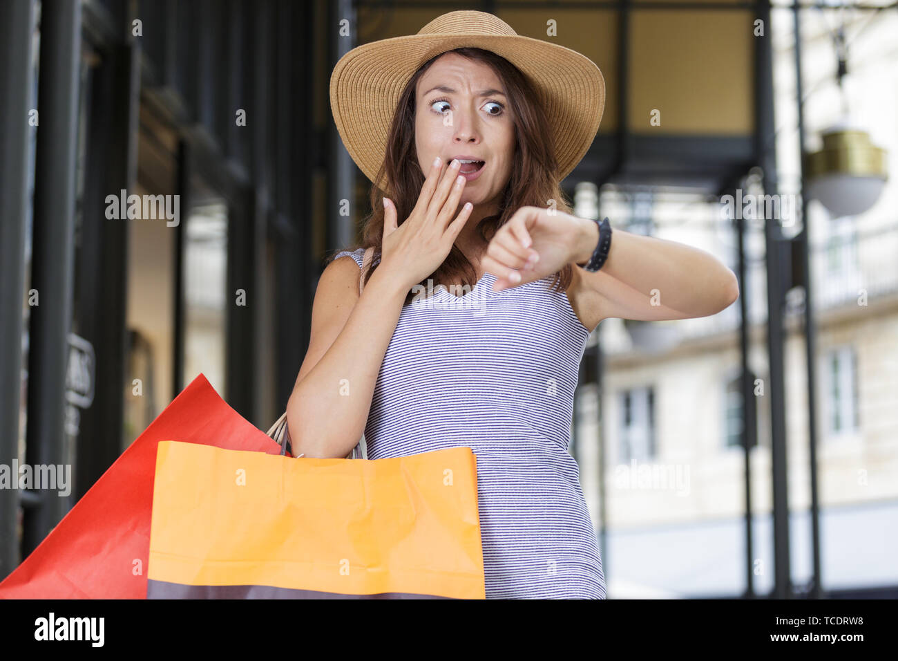 woman being late Stock Photo - Alamy