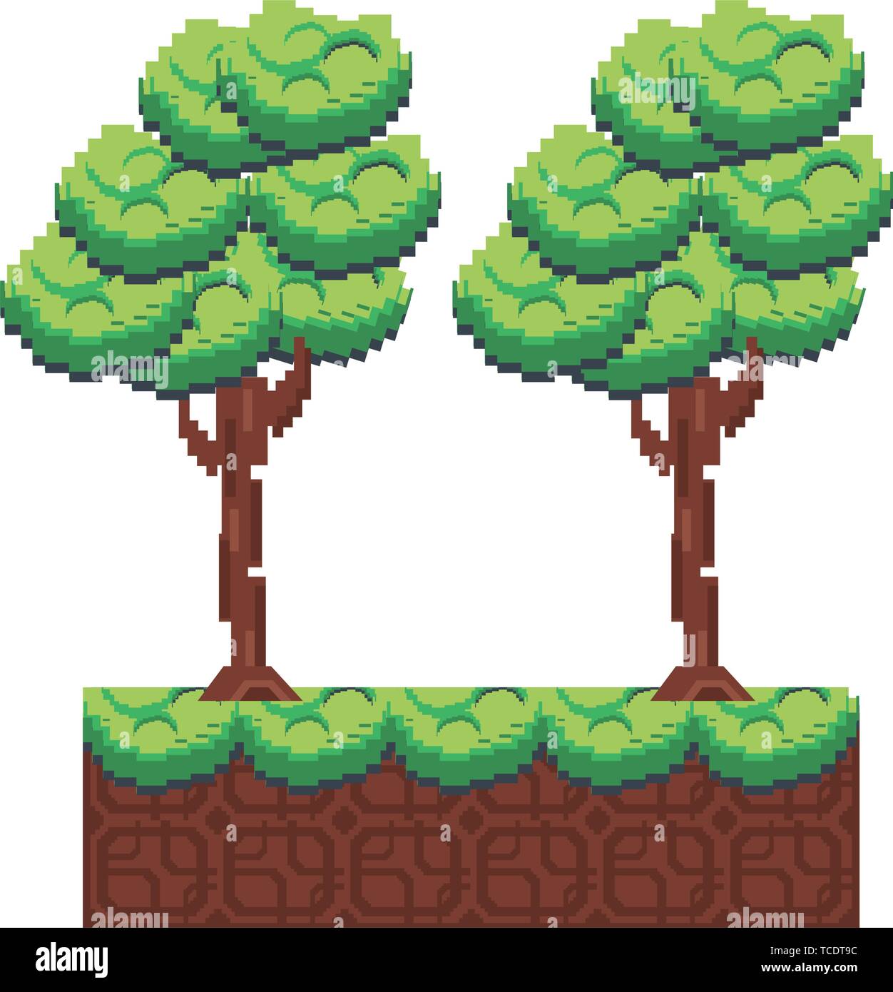 Retro videogame pixelated cartoons isolated Stock Vector Image & Art ...