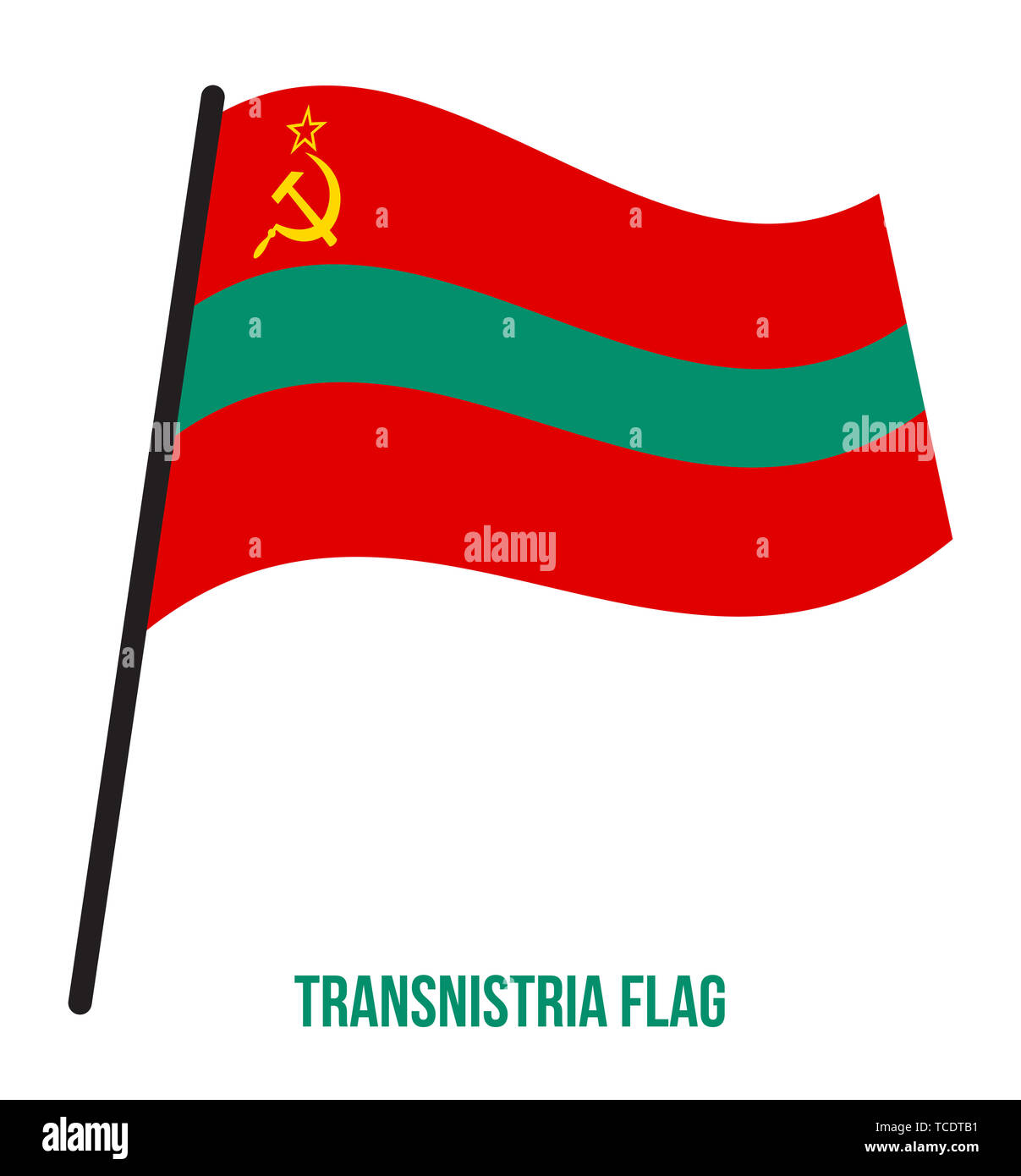 Transnistria Flag Waving Vector Illustration on White Background ...