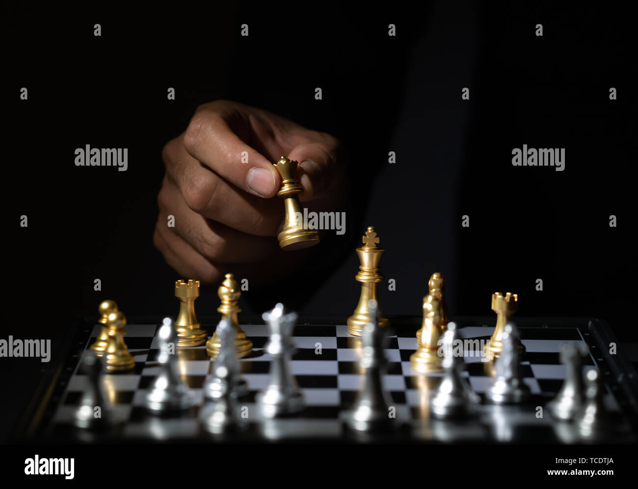 chess board game concept for competition and strategy Stock Photo - Alamy