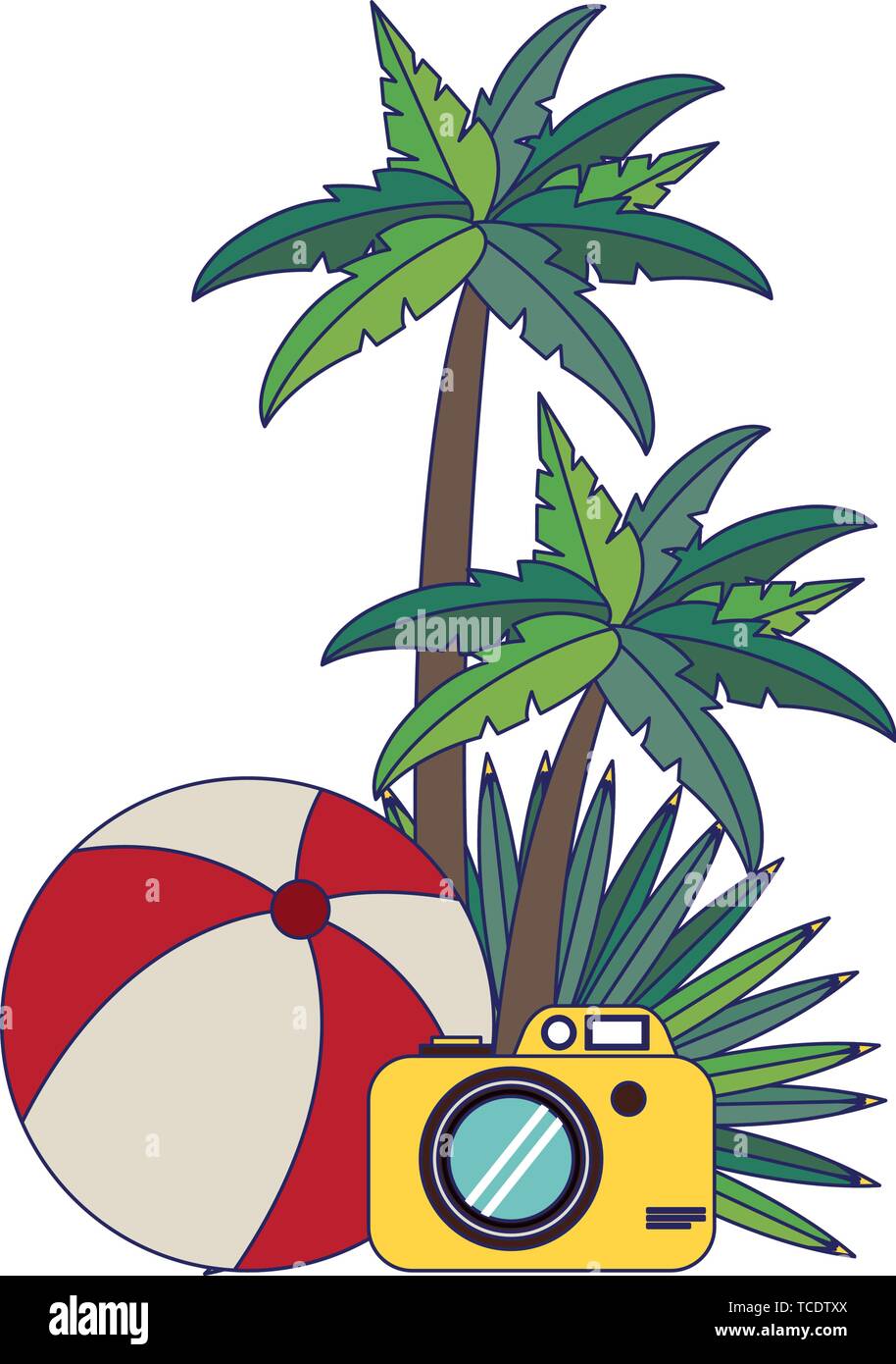 summer beach and vacation cartoons Stock Vector Image & Art - Alamy
