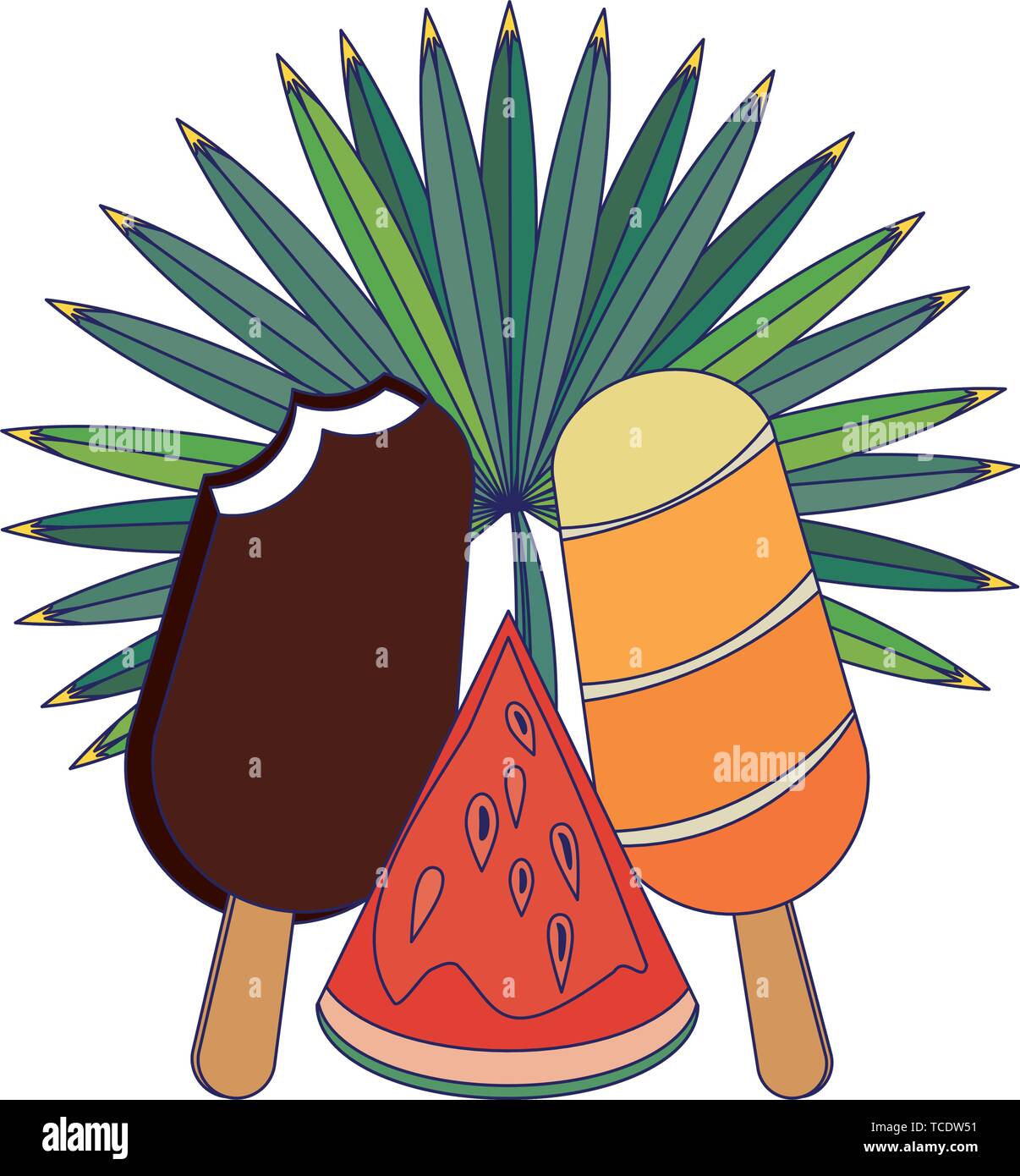ice lolly popsicle icon cartoon Stock Vector Image & Art - Alamy