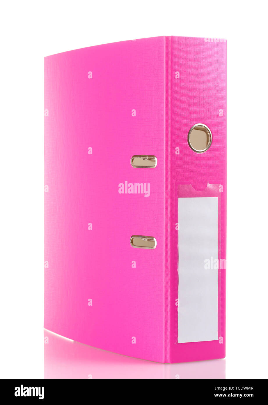 Office pink folder isolated on white Stock Photo - Alamy