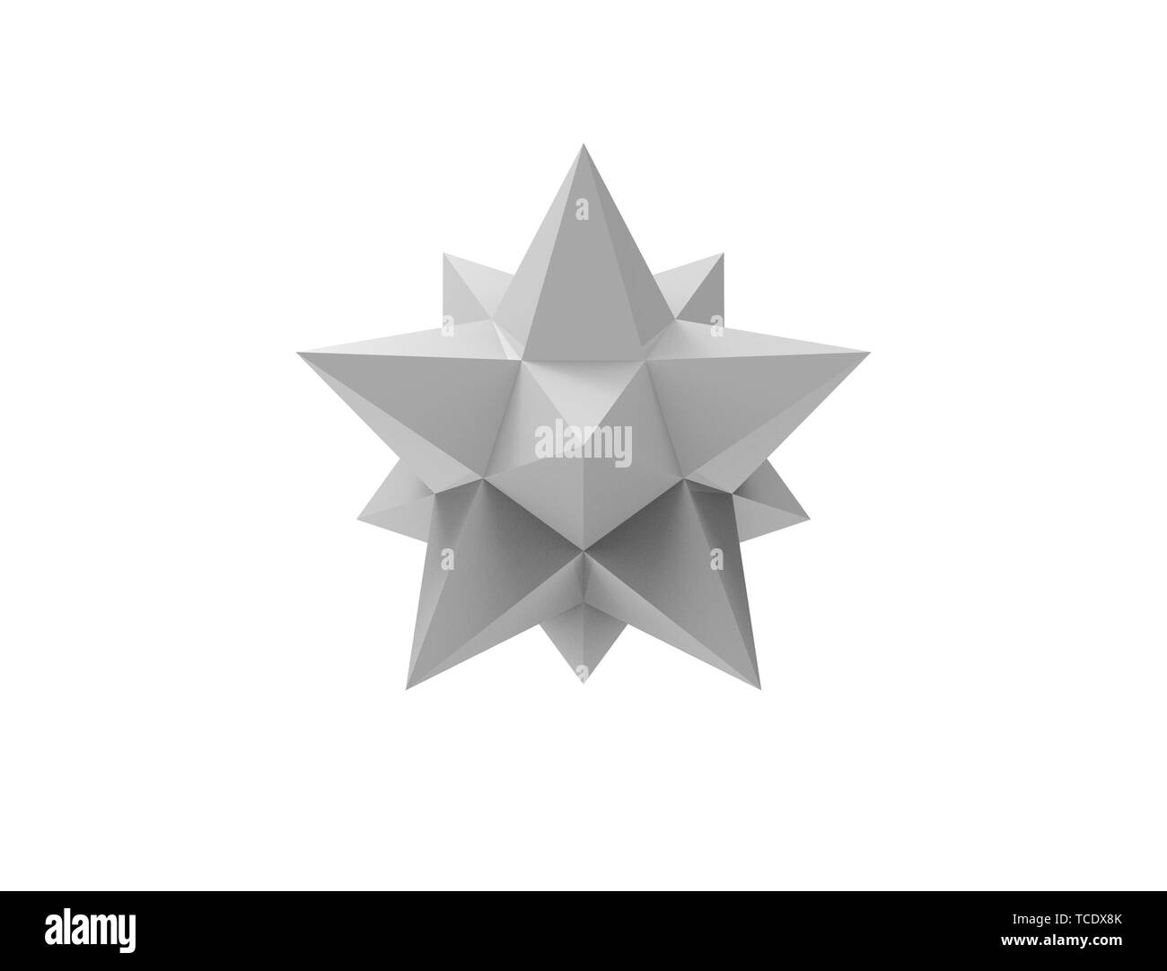 3D rendering of a star figure object isolated on white background Stock ...