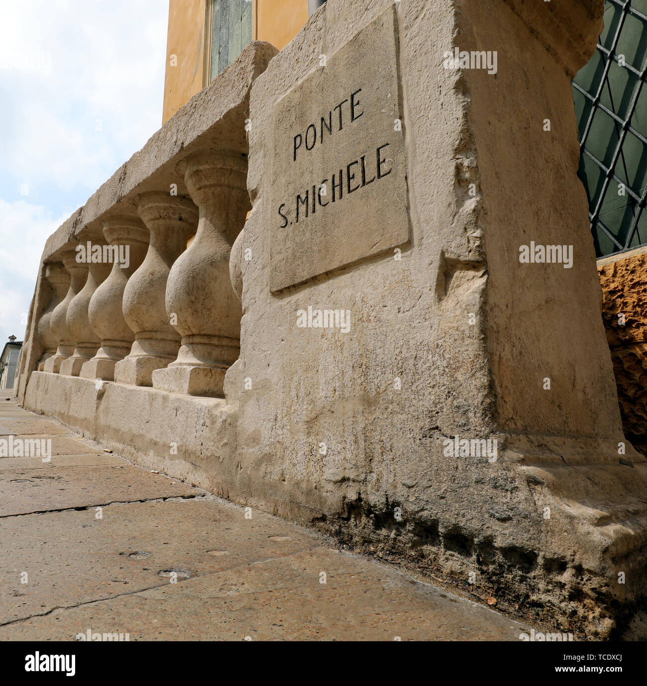 Text PONTE S MICHELE that means Saint Michael Bridge in Italian ...