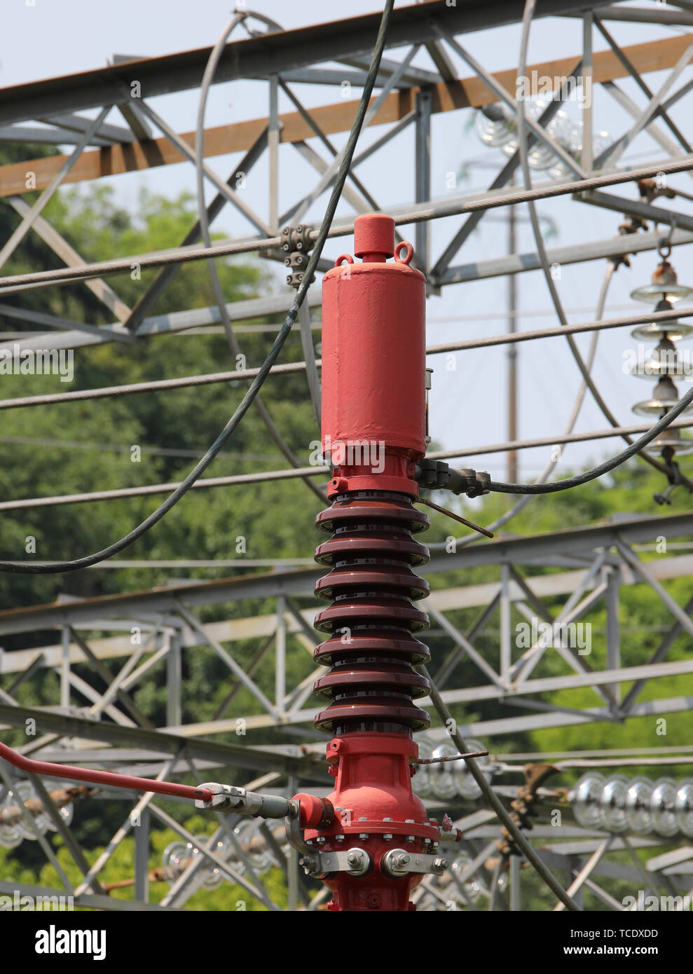 one big industrial breaker in the power station Stock Photo - Alamy
