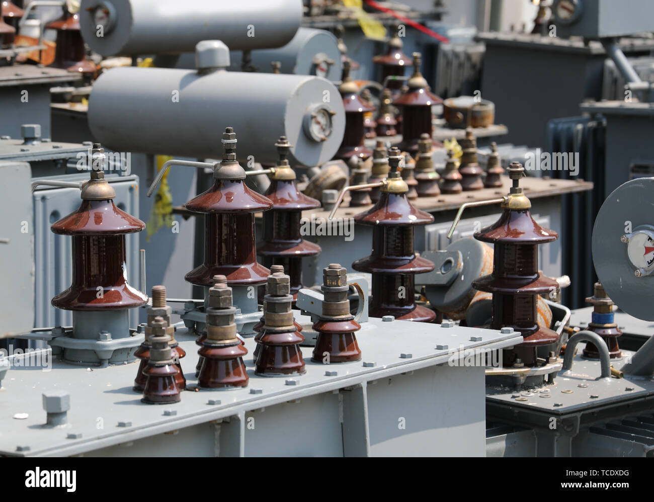 old used electrical transformer in the storage area Stock Photo - Alamy