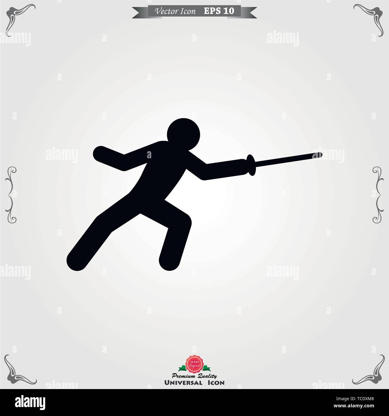 Athlete icon isolated on background vector illustration, sign design ...
