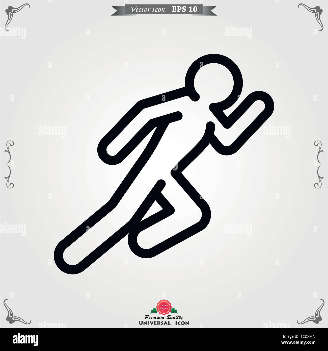 Athlete icon isolated on background vector illustration, sign design ...