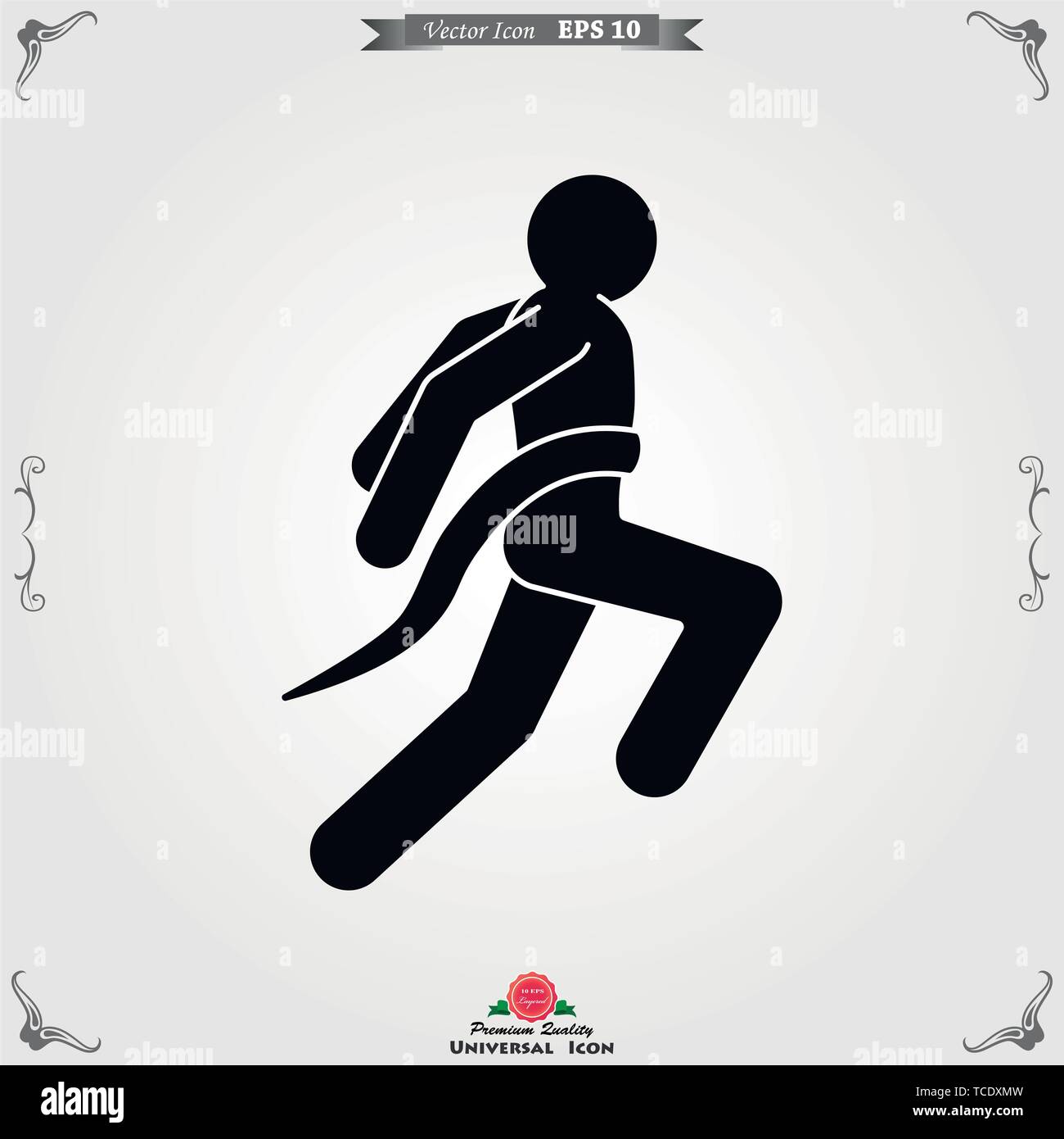 Athlete icon isolated on background vector illustration, sign design ...