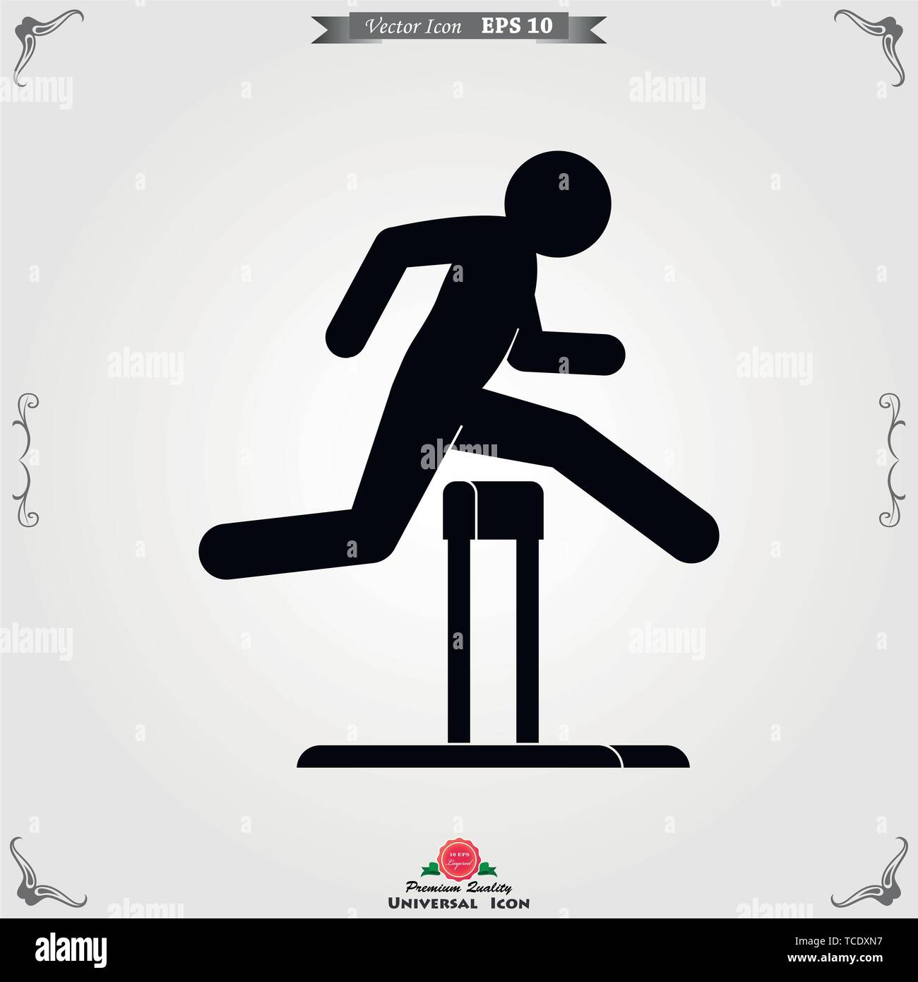 Athlete icon isolated on background vector illustration, sign design ...