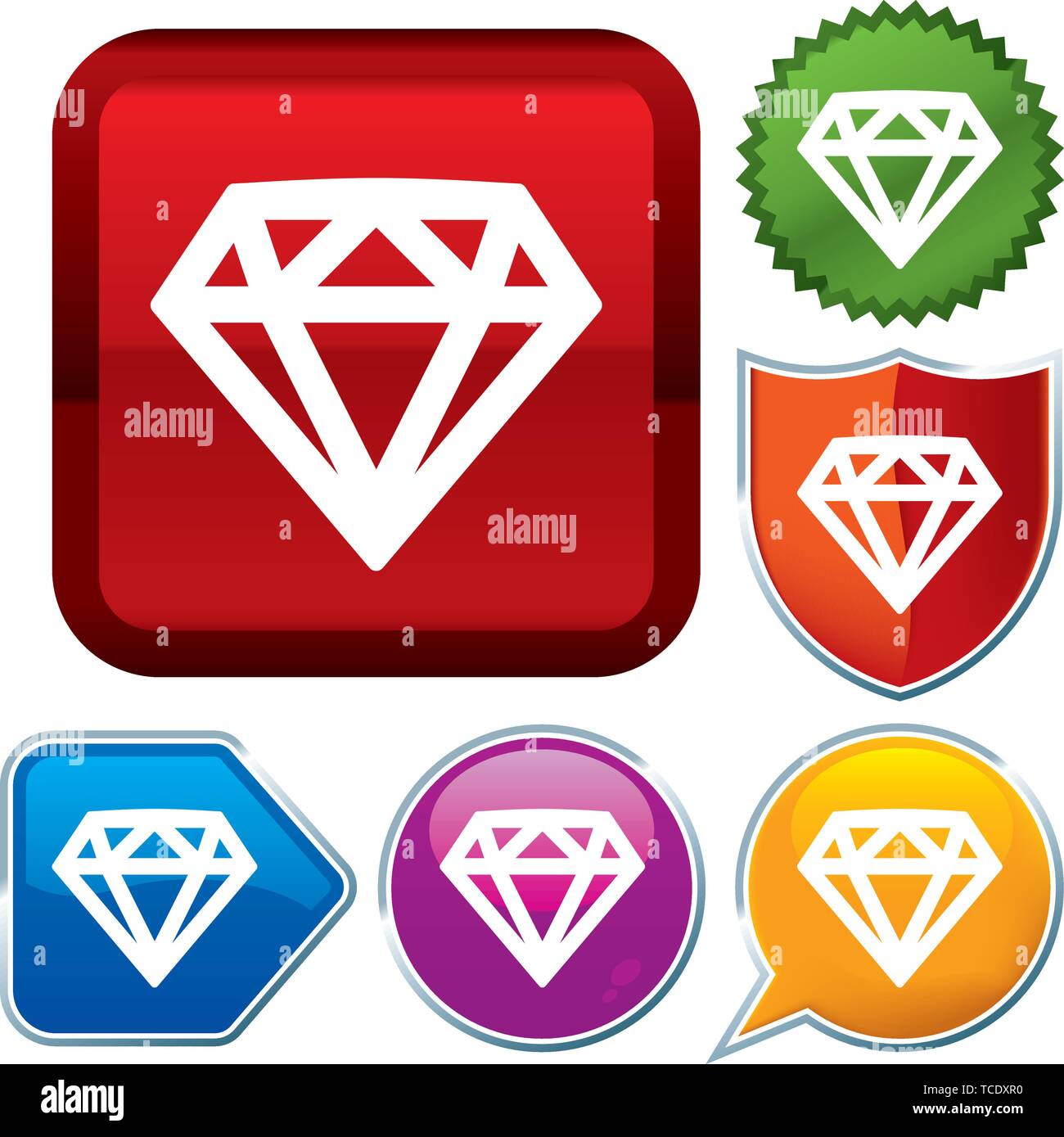 Jewel buttons Stock Vector Images - Alamy